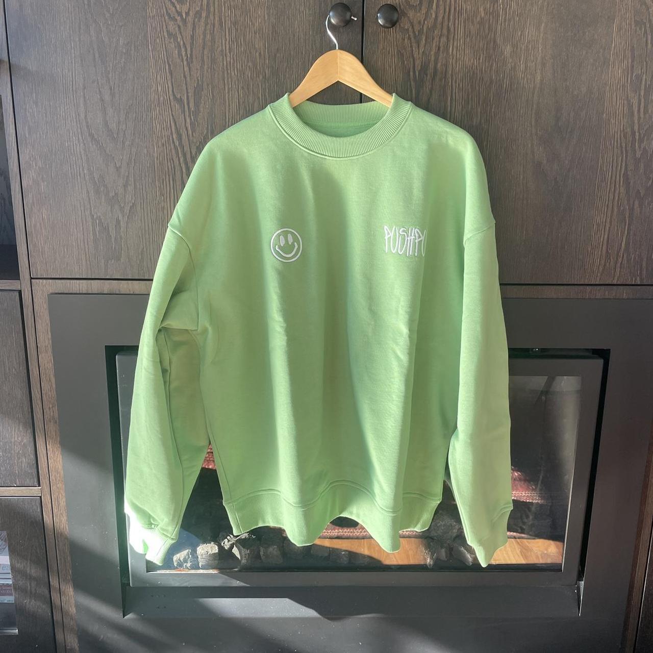 Push Pull Green Jumper Crew Neck Size - Depop