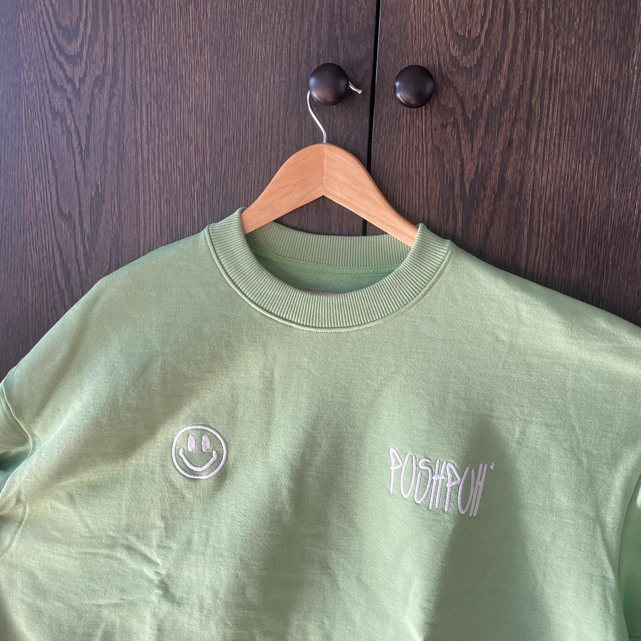 Push Pull Green Jumper Crew Neck Size - Depop