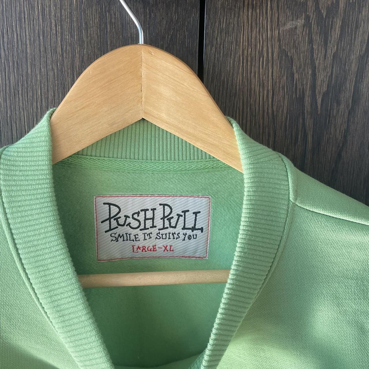 Push Pull Green Jumper Crew Neck Size - Depop