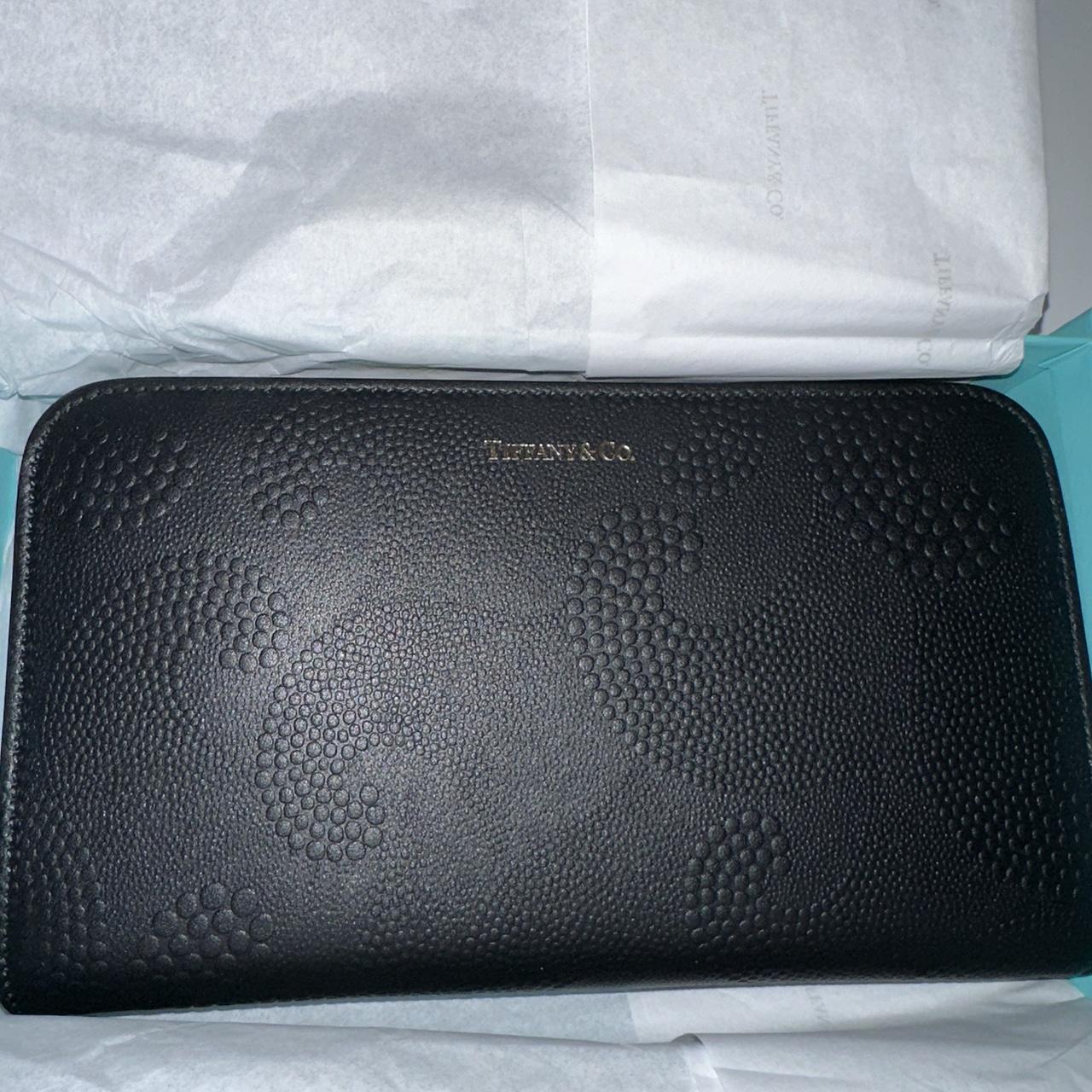 TIFFANY & CO. Black wave leather zip wallet BRAND... - Depop