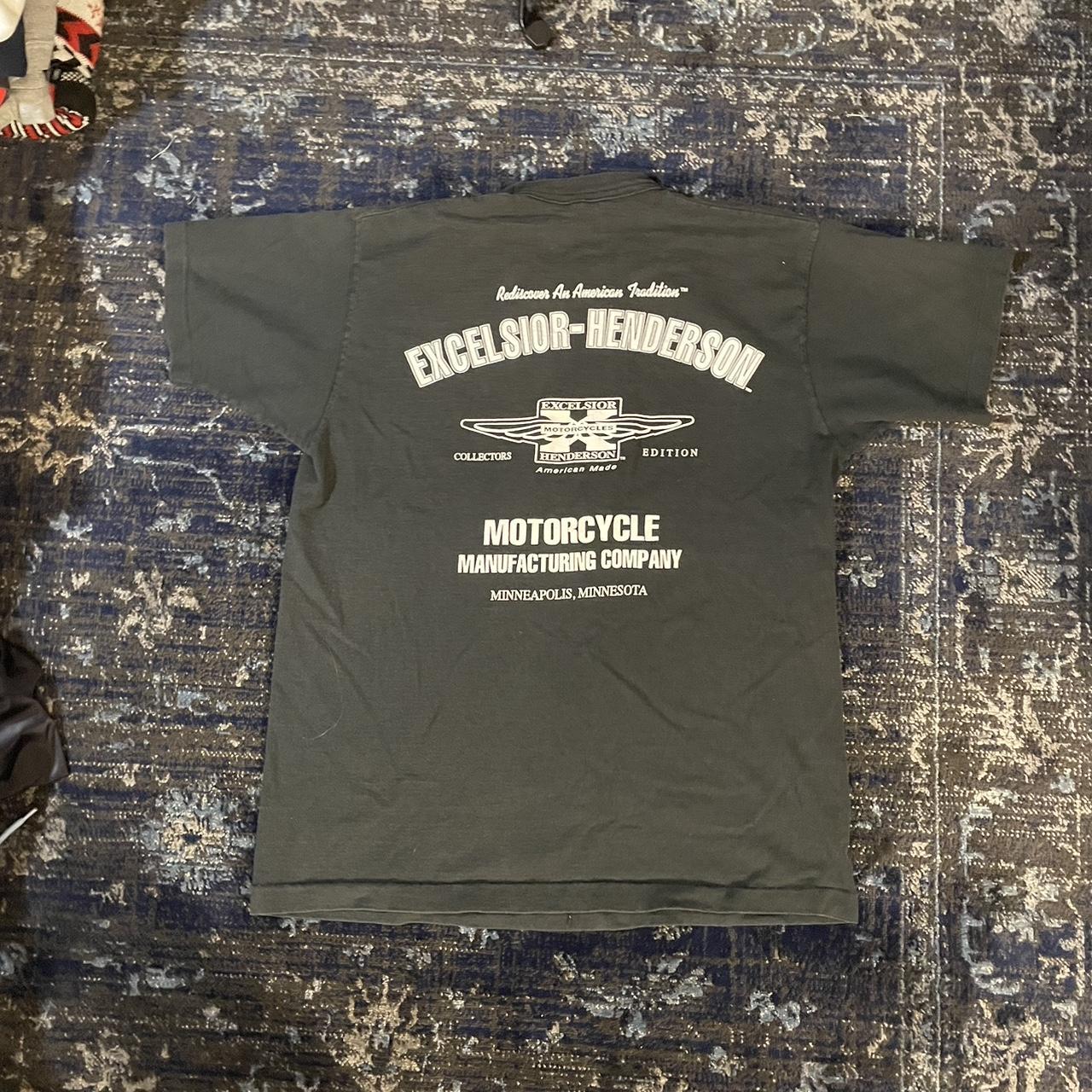 90s single stitch excelsior henderson motercycles... - Depop