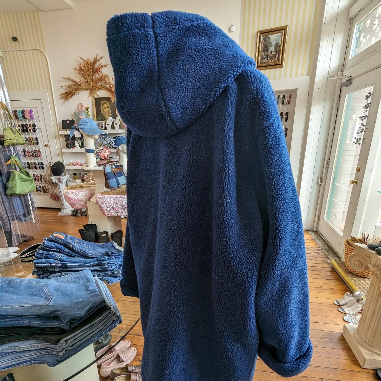 FLUFFY HOODED COAT NYLON INTERIOR 2SIDE POCKETS XXL - Depop