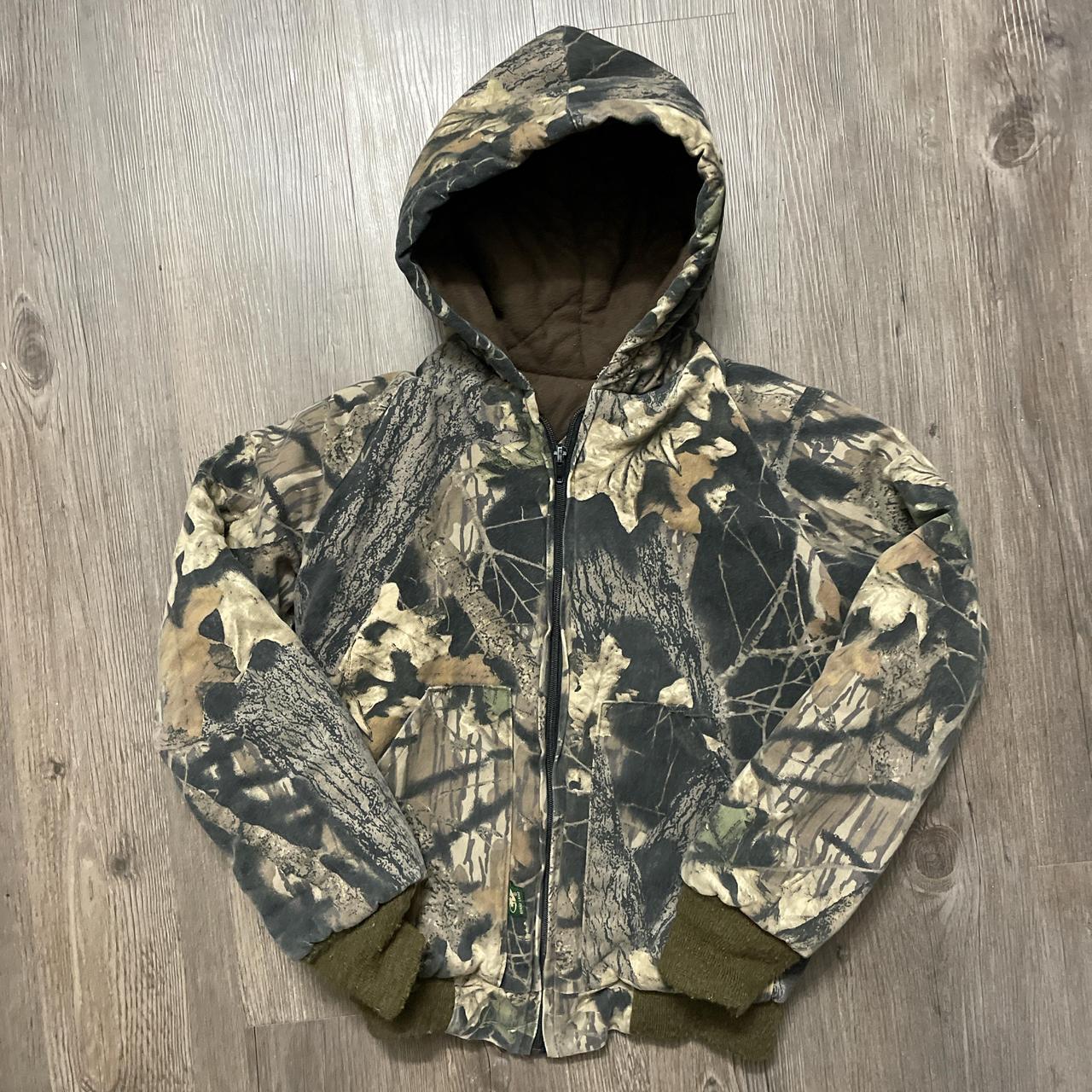 Vintage Mossy Oak Camo Jacket youth youth... - Depop