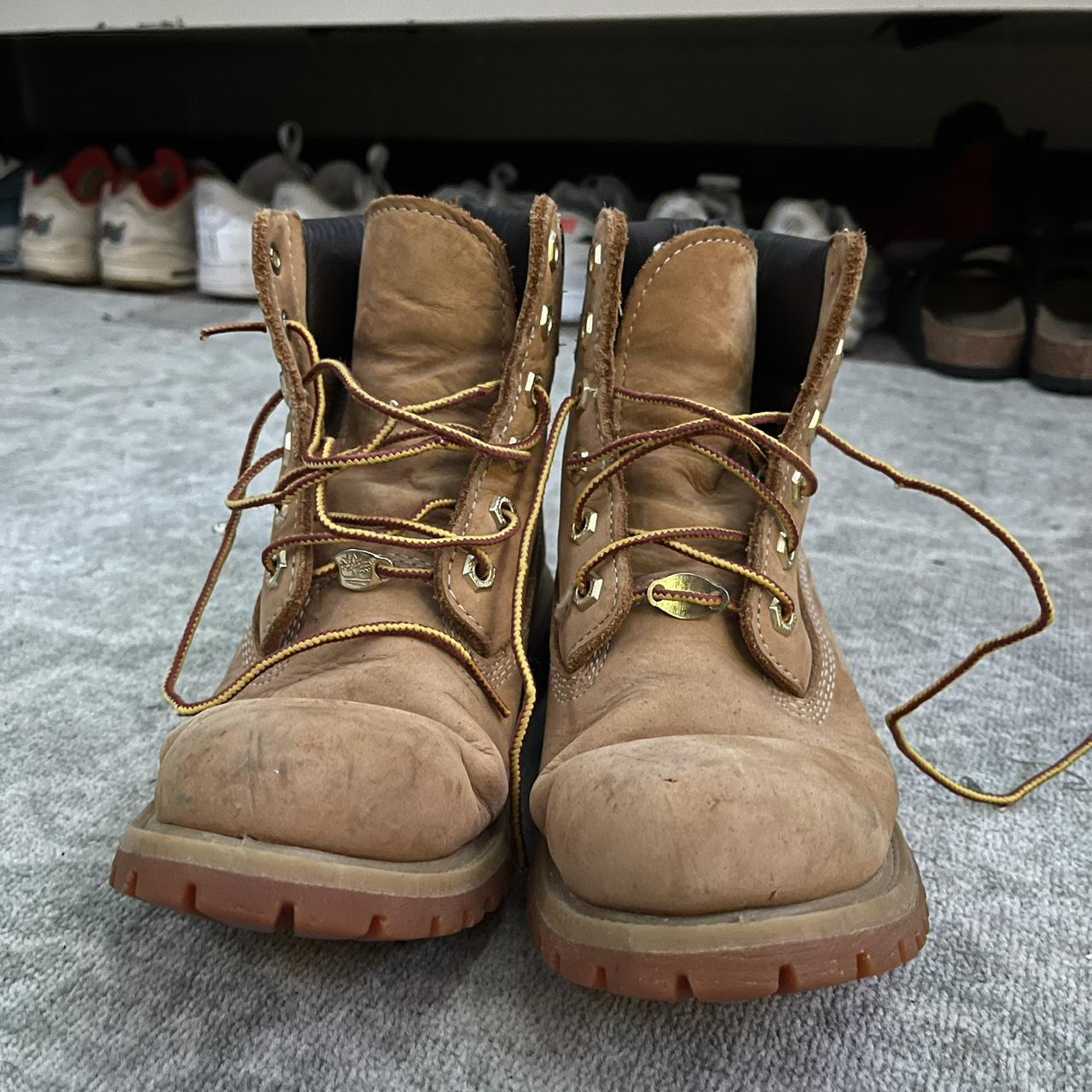 Tan Timberland boots - Depop