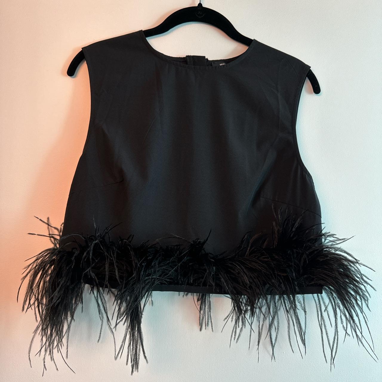Missguided US 8 Feather top - Depop