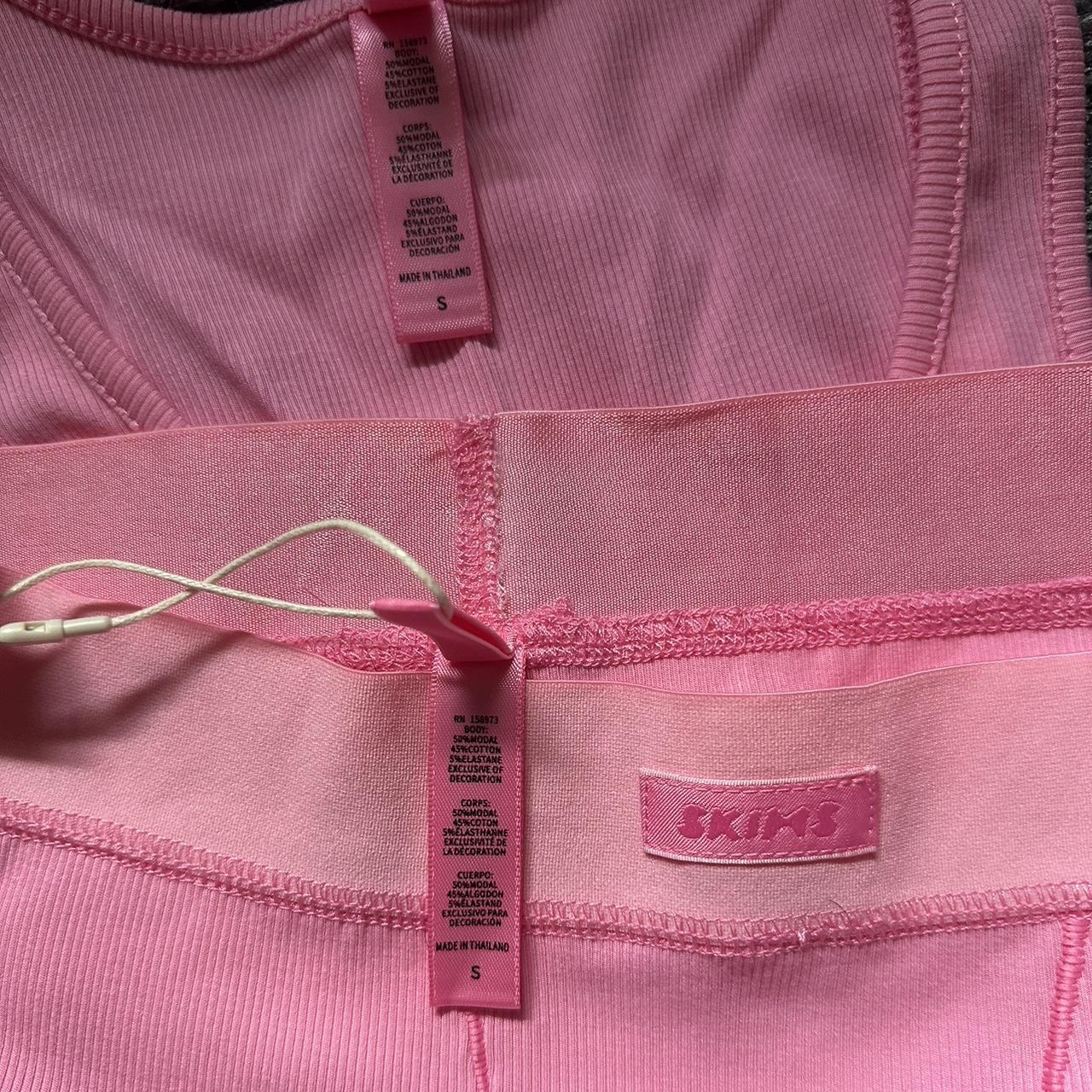 Brand new skims bubblegum pink set in size small.... - Depop