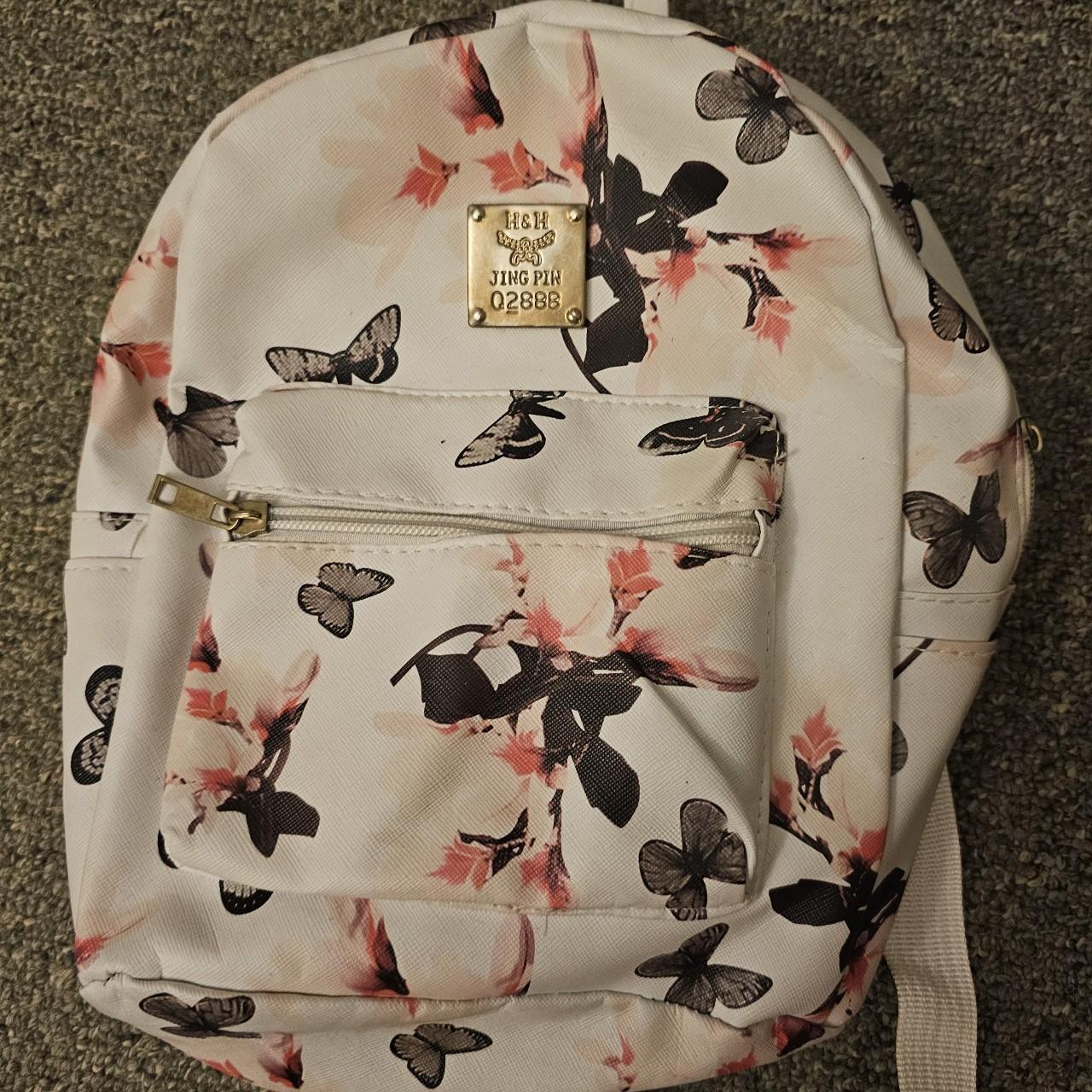 Floral mini backpack - Depop