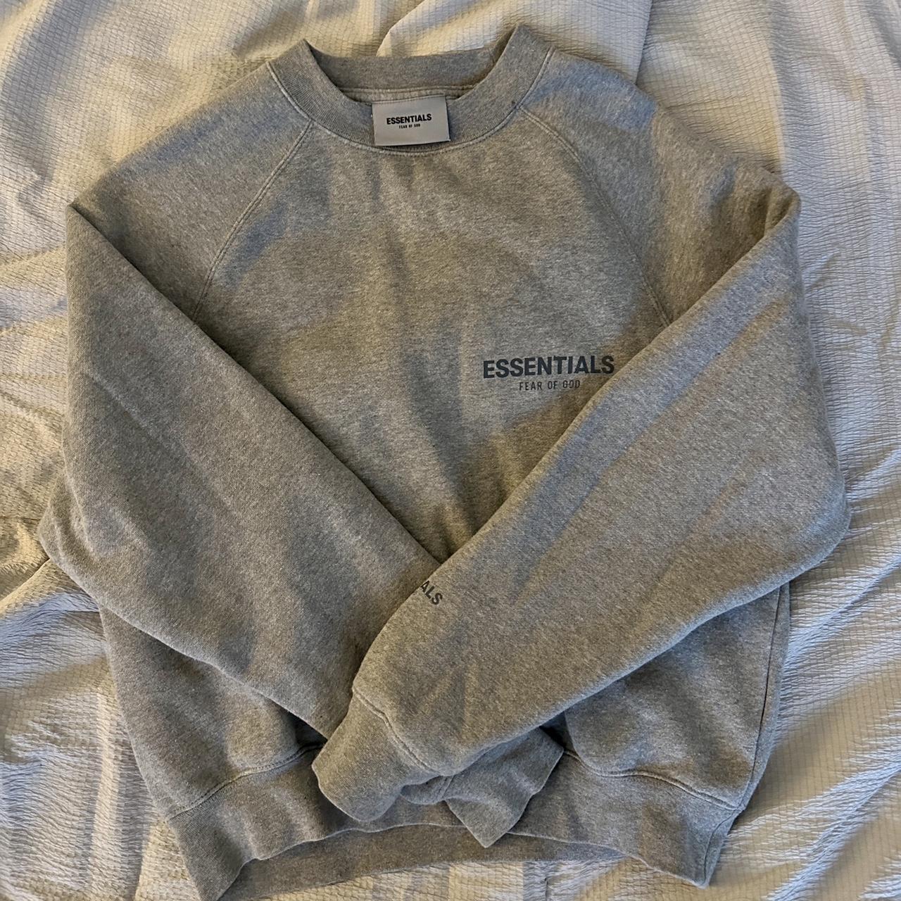 Essentials Men's Grey Sweatshirt | Depop