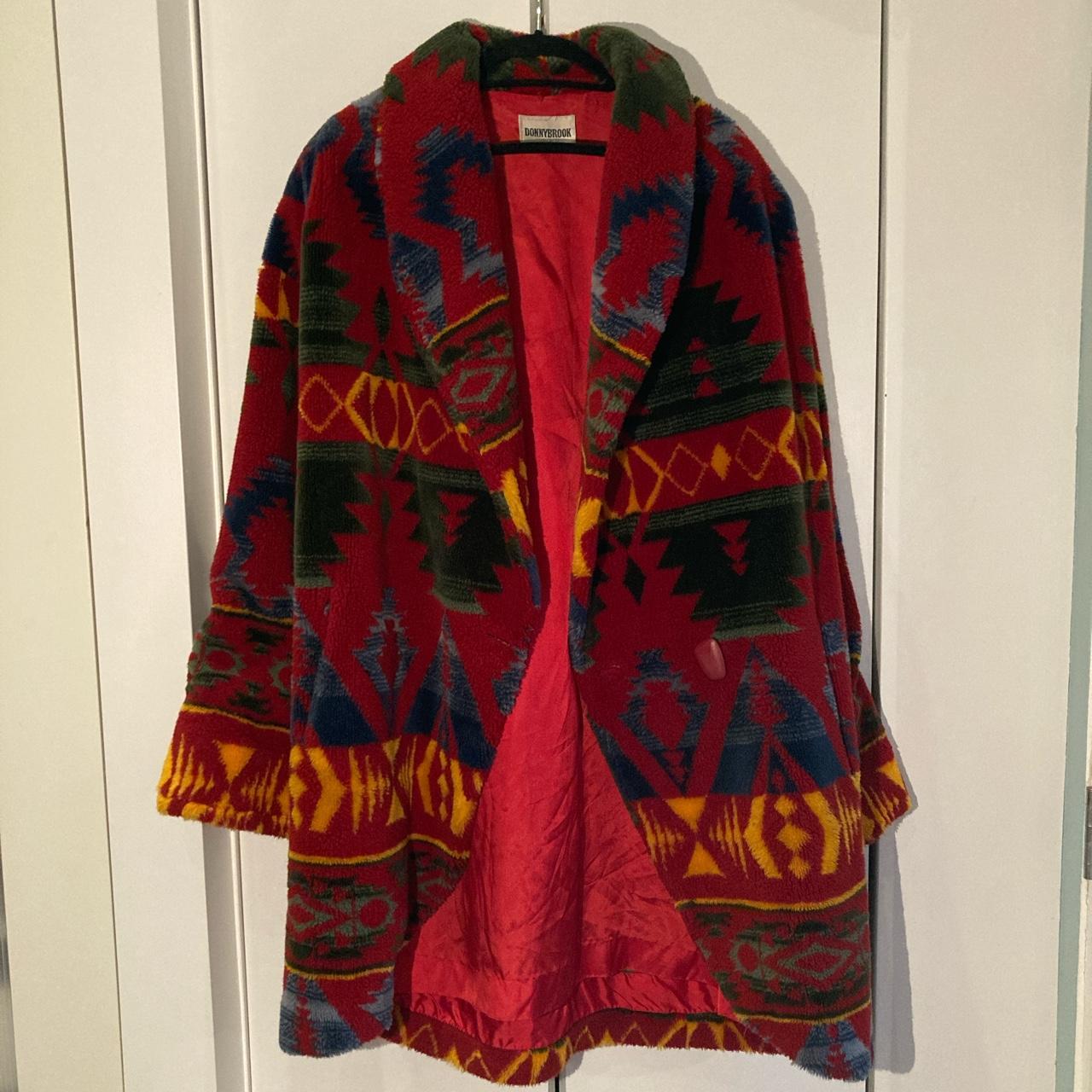 Vintage Rare Donny Brooke Patterned Coat Allover... | Depop
