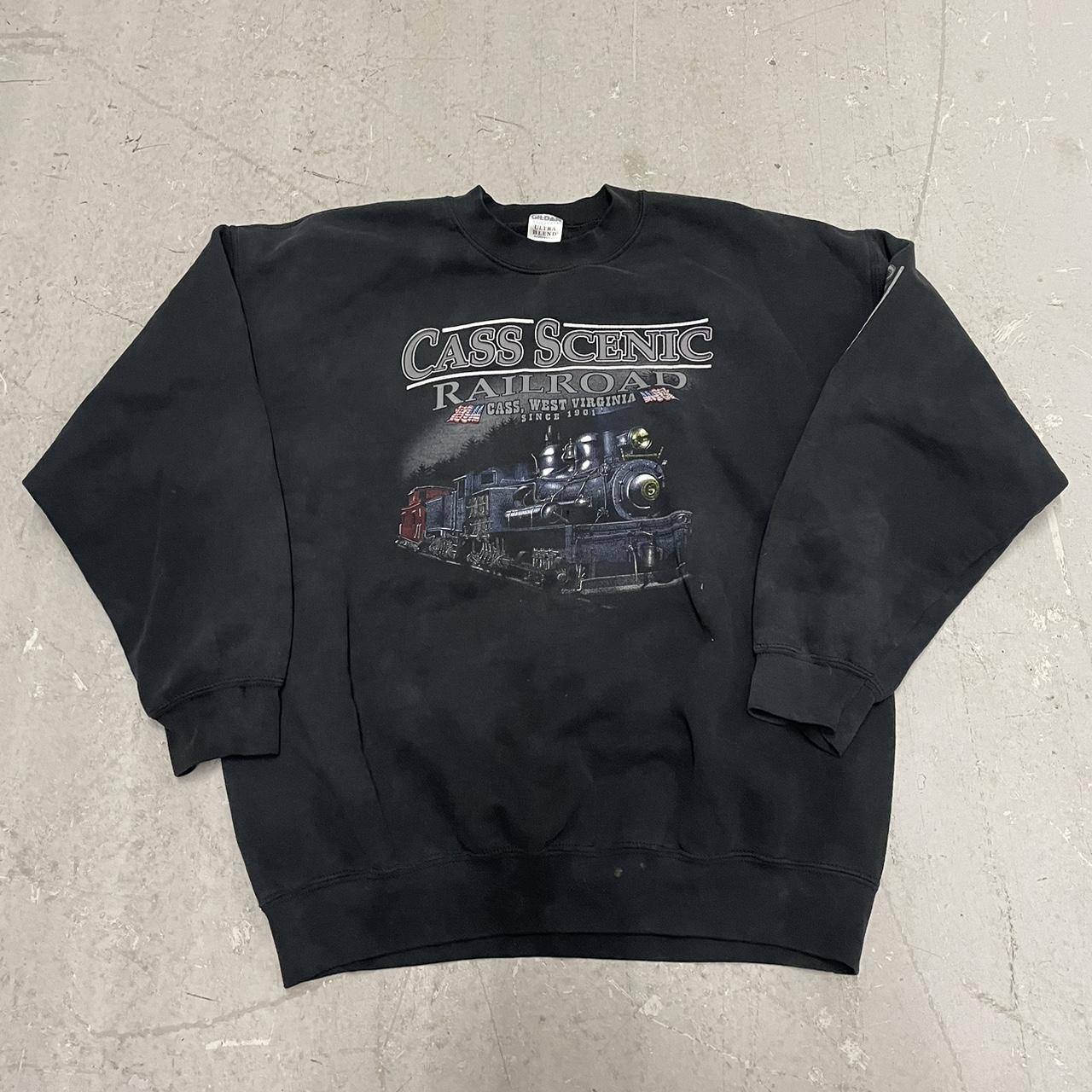 Vintage train crewneck sweatshirt Railroad... - Depop