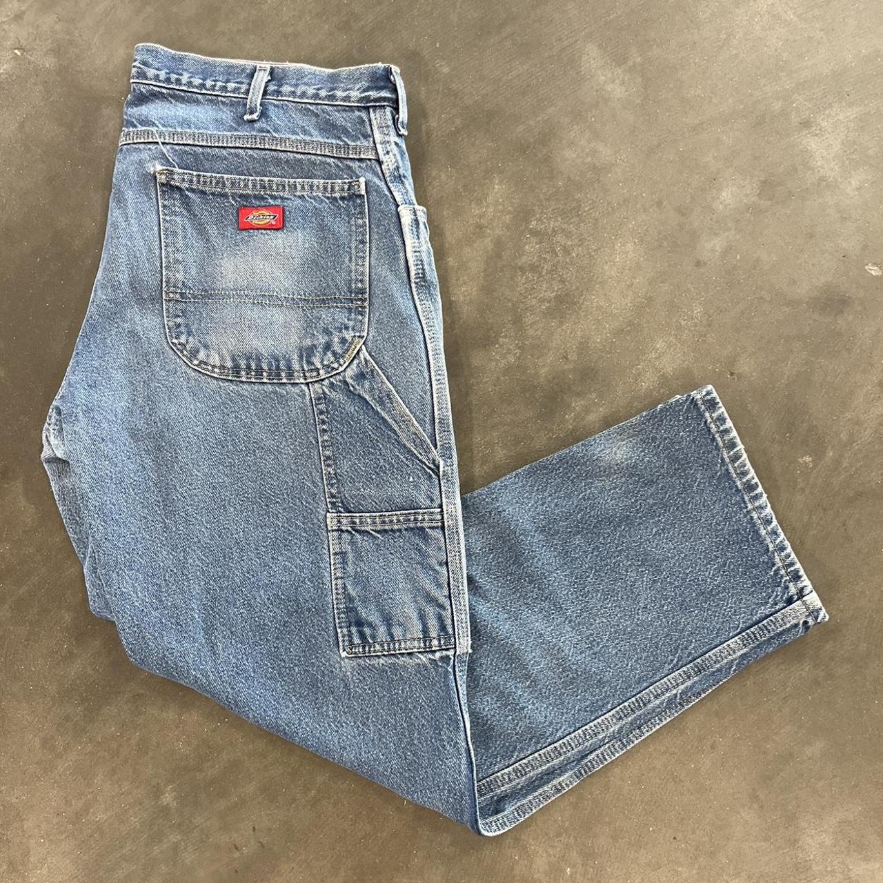 Vintage dickies carpenter pants jeans Lightwash... - Depop
