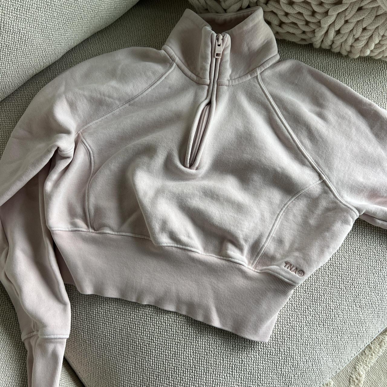 TNA sweat fleece cozy fleece cropped zip up Perfect... - Depop