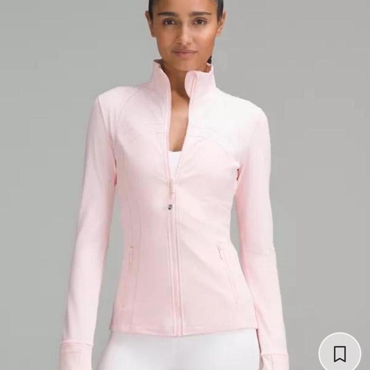Lululemon light pink define jacket Size 2 Worn once... | Depop