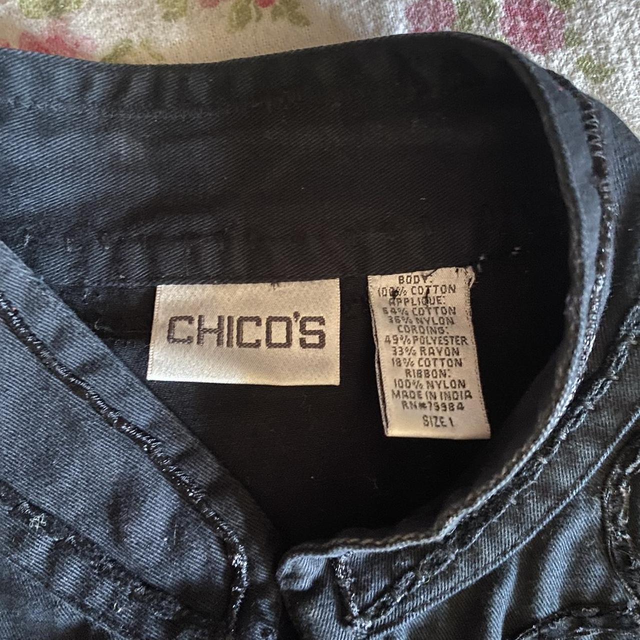 Chico’s size 1 black multi-material coat. The cutest... - Depop