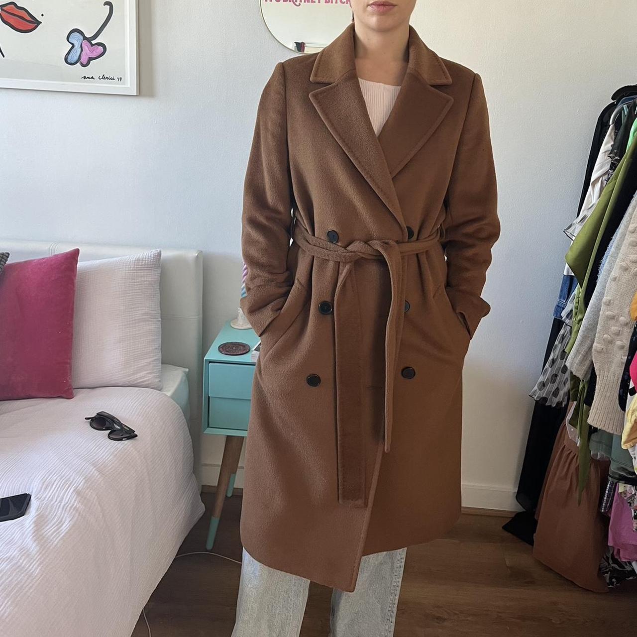 Jaeger Women's Brown Coat | Depop