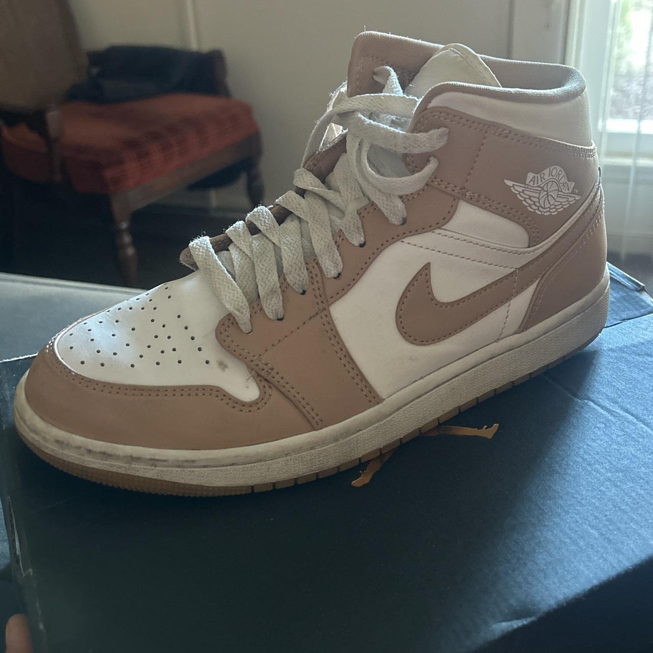 Air Jordan’s 1 mid Size: 8 w Comfortable everyday shoe - Depop