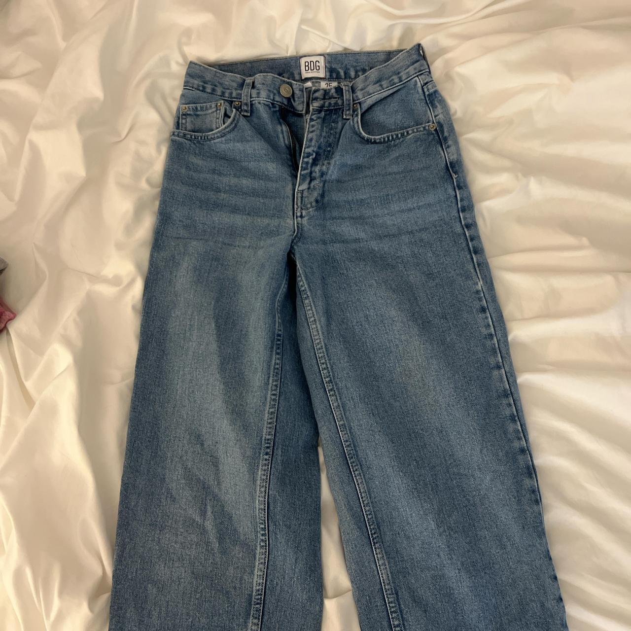 plain blue urban bdg jeans - Depop