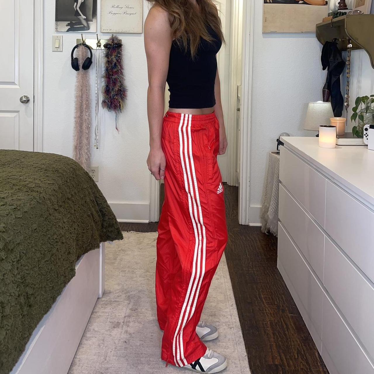 ️90’s Red Adidas Track Pants ️Size- Small... - Depop