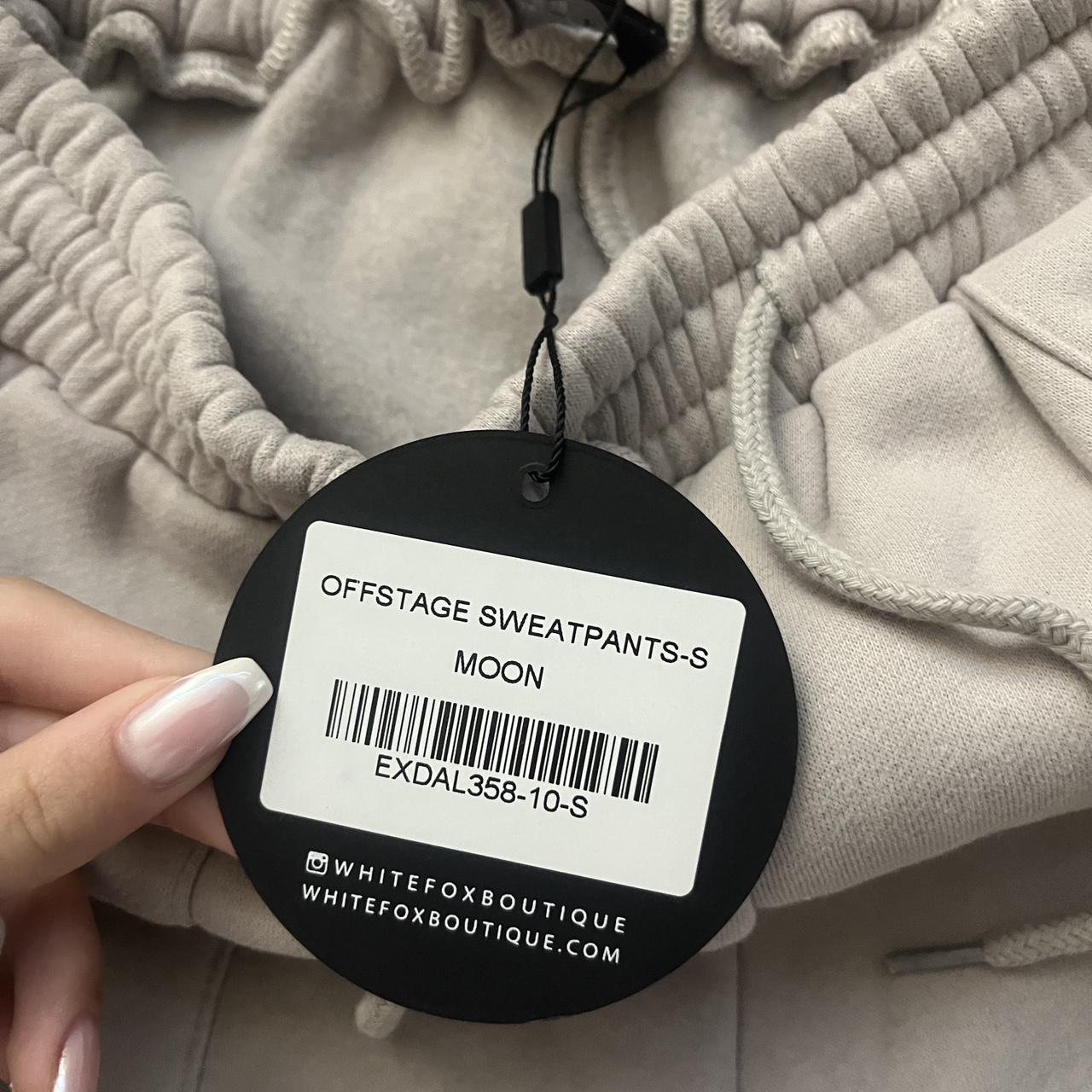 white fox offstage moon sweatpants so comfortable... - Depop