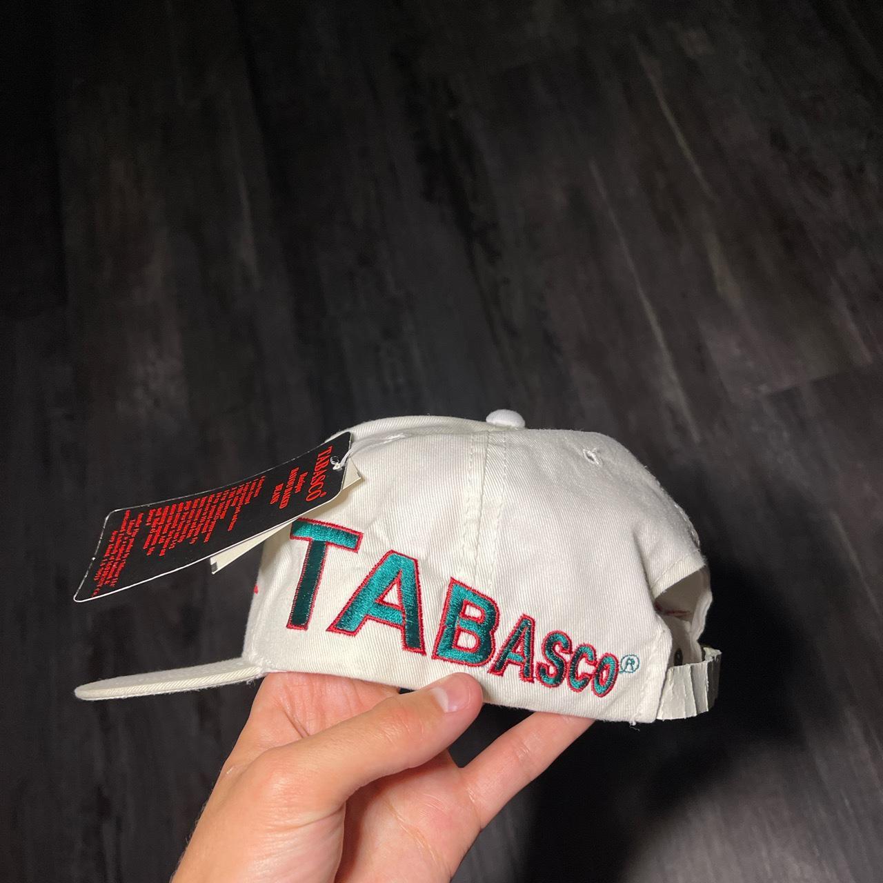 Vintage 90’s NWT White Tabasco Hat. Super sick side... - Depop