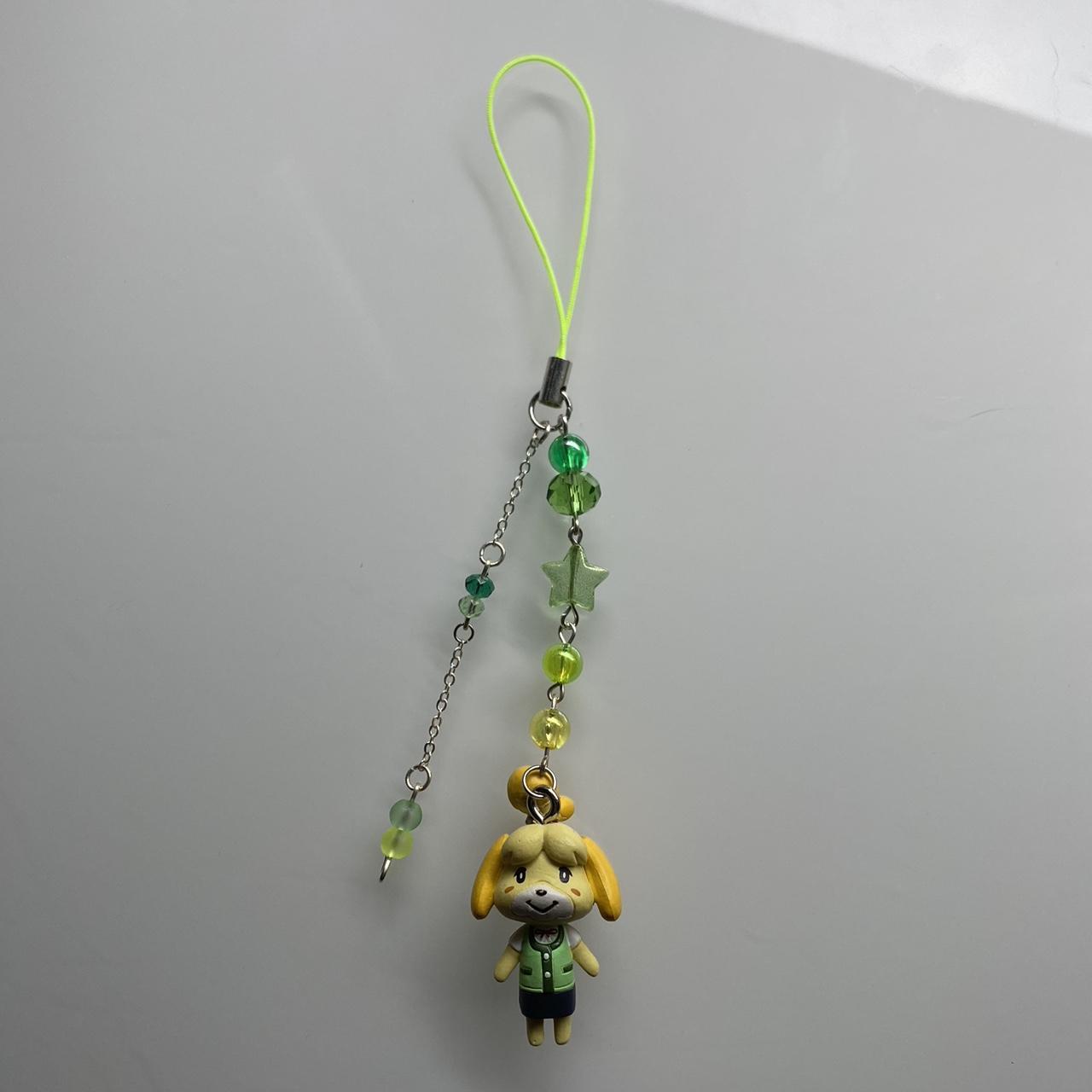 handmade animal crossing isabel phone charm / keychain - Depop