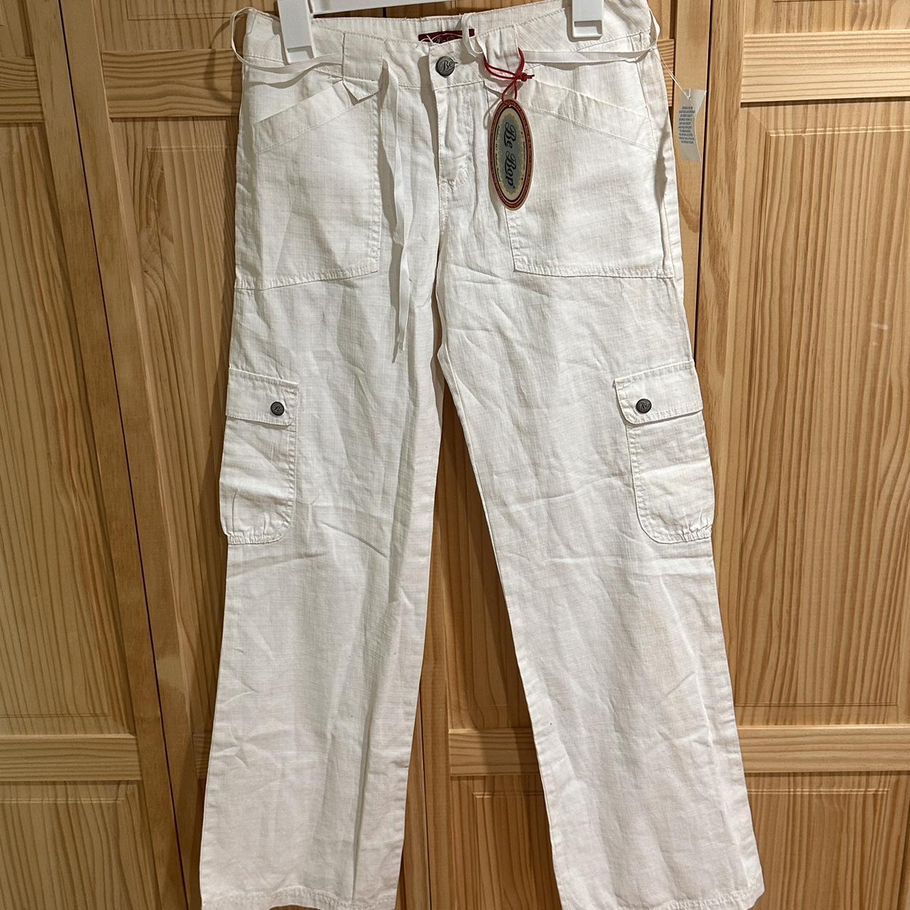 Vintage BeBop white baggy cargo Jeans. New with... | Depop