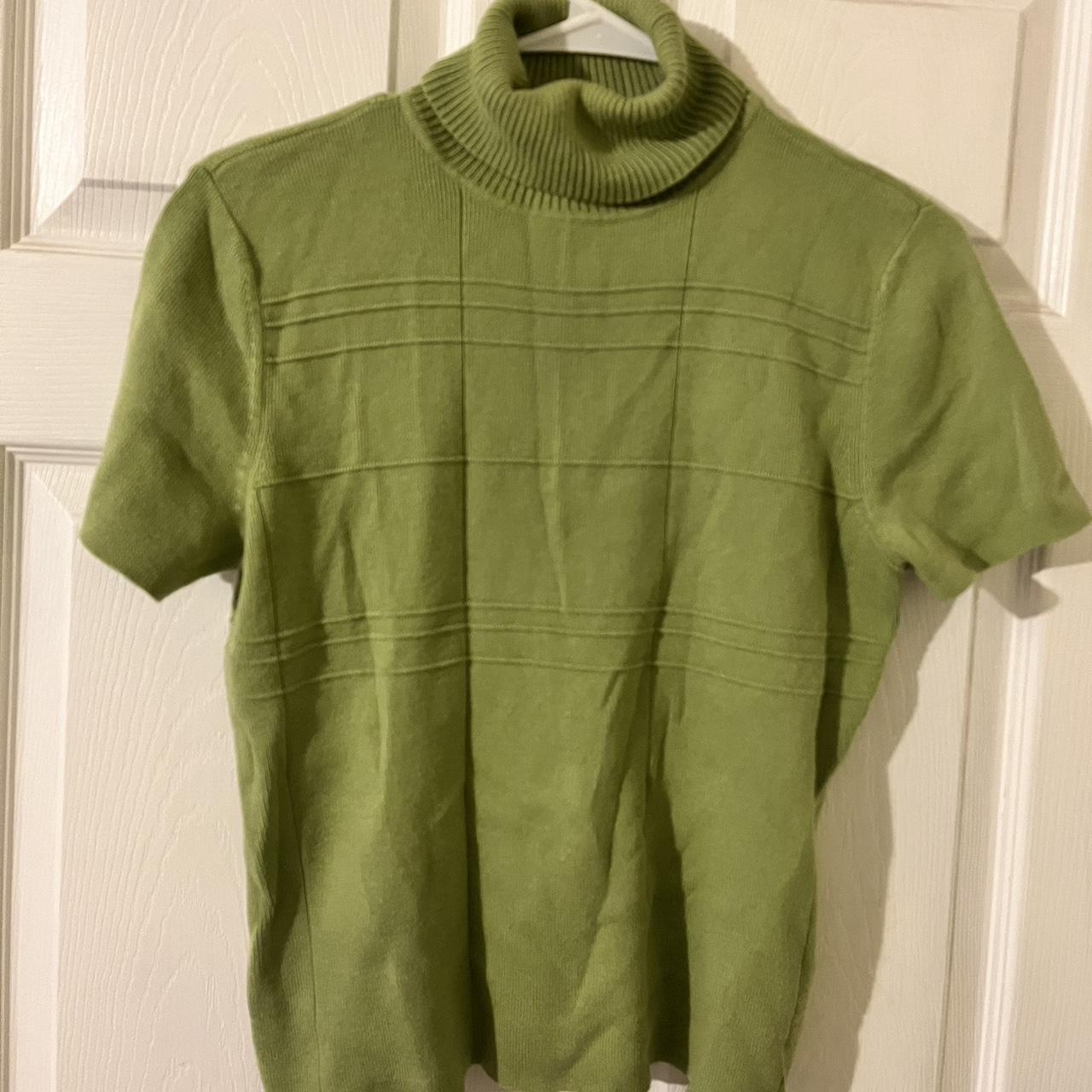 Thrifted Christopher & Banks mock neck short sleeve... - Depop