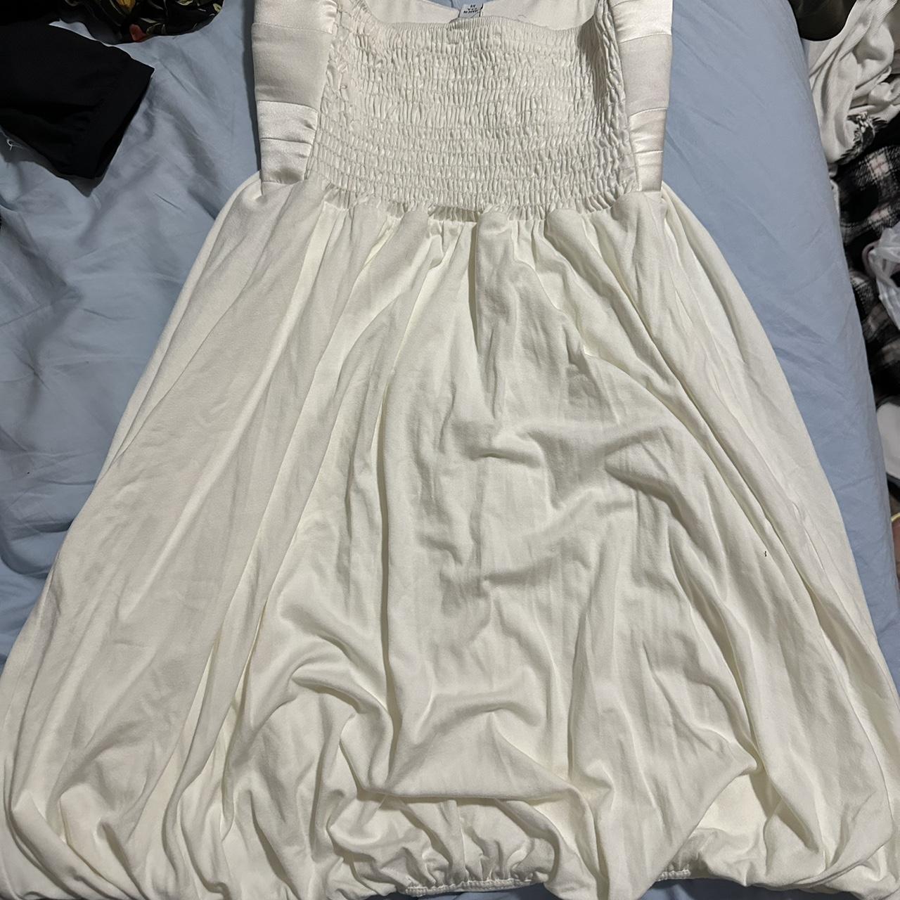 White Bebe strapless dress with tags New Size... - Depop