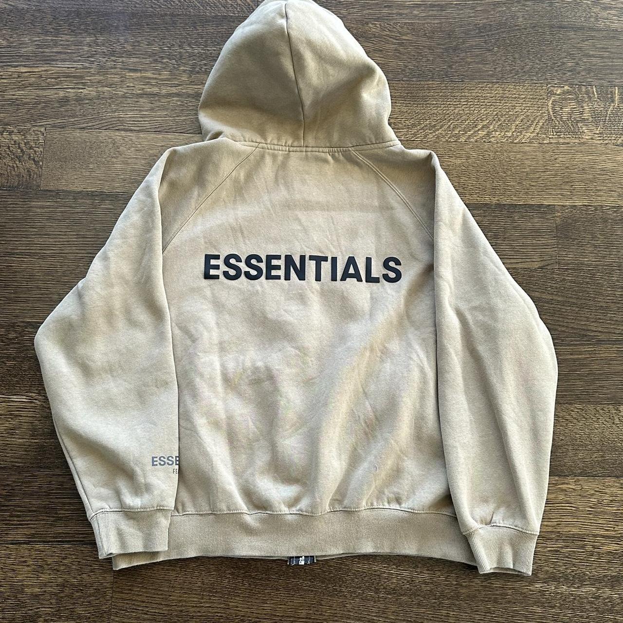 Essentials Zip-Up Hoodie - Depop