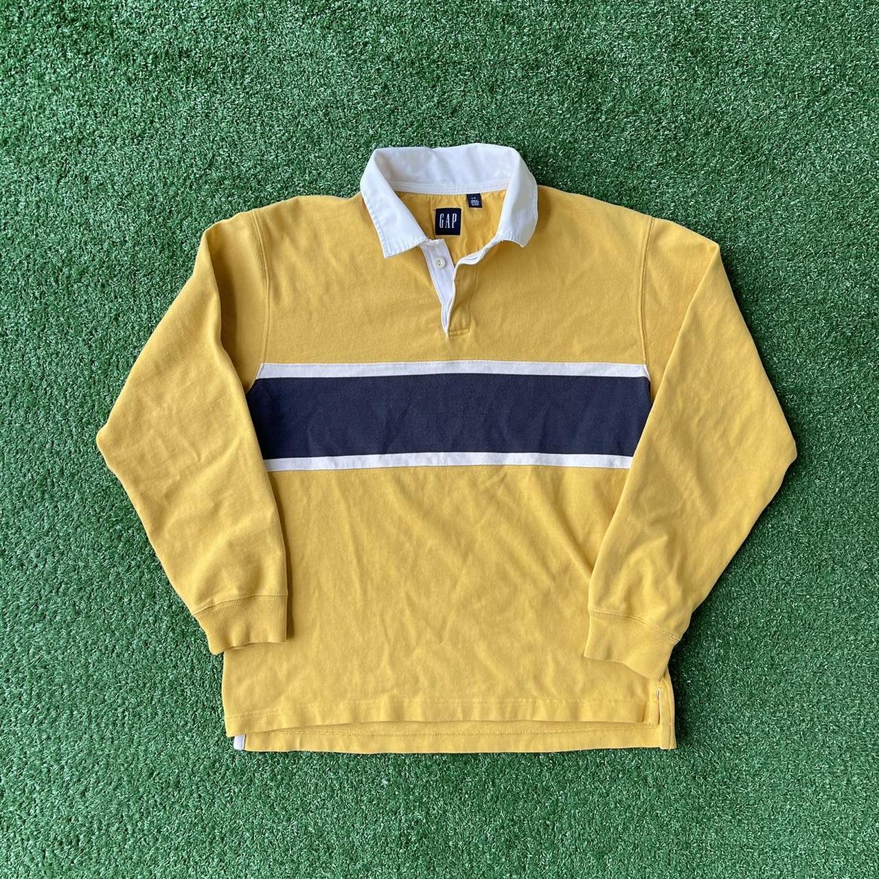 Vintage 90s Gap Rugby Polo No noticeable... - Depop