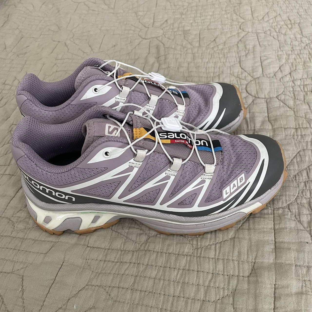 Salomon XT-6 Quail / Plum Kitten / Vanilla Ice UK... - Depop