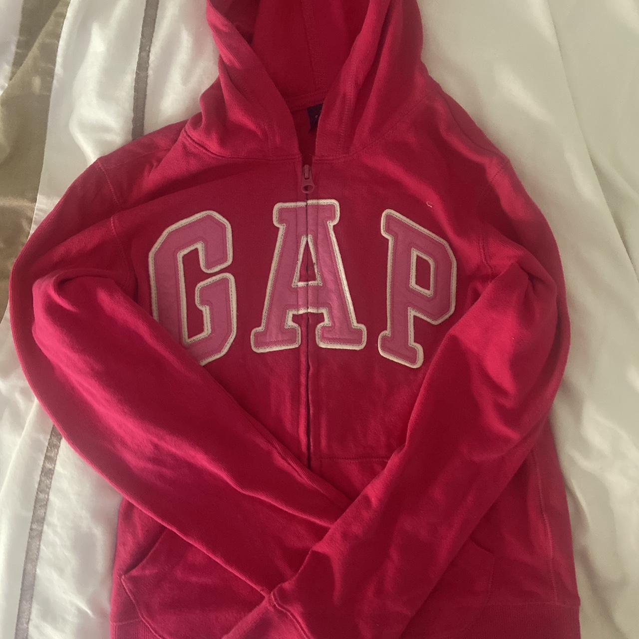 pink gap zip up jacket 💘💕💞💓 would fit an xs ... - Depop