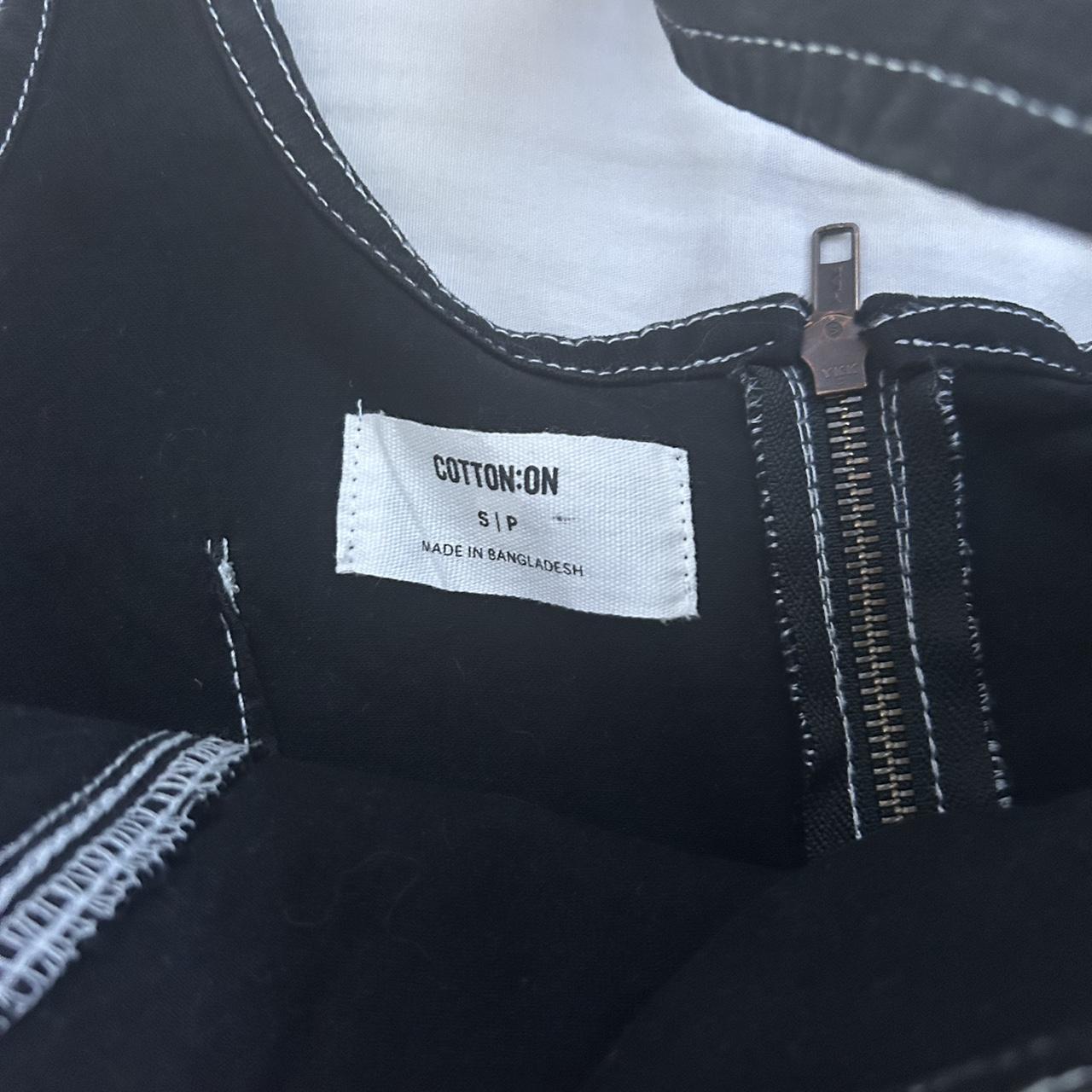 cotton on black denim dress size small but runs... - Depop