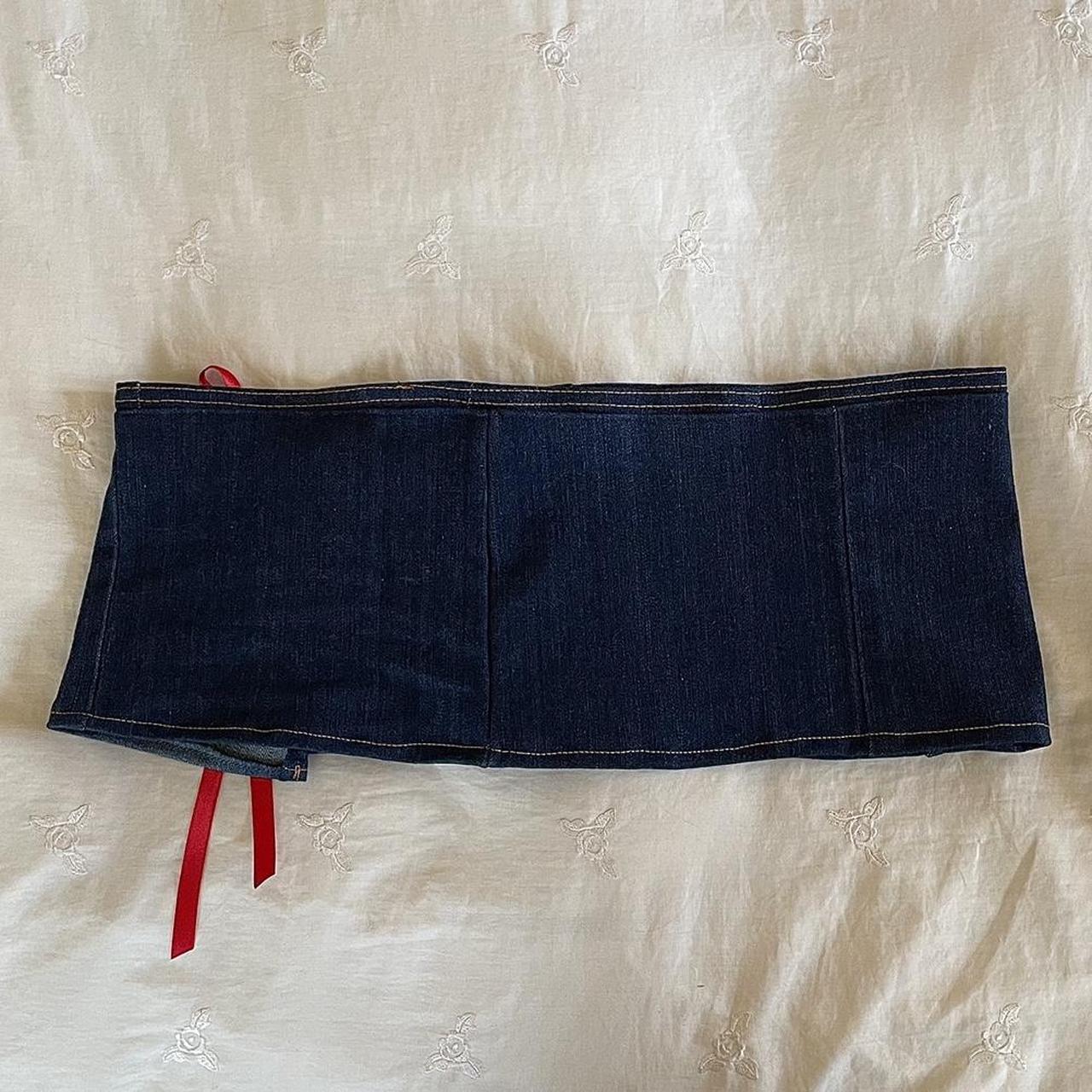 🎀 micro mini wrap skirt w red ribbon tie 🎀 a hand... - Depop