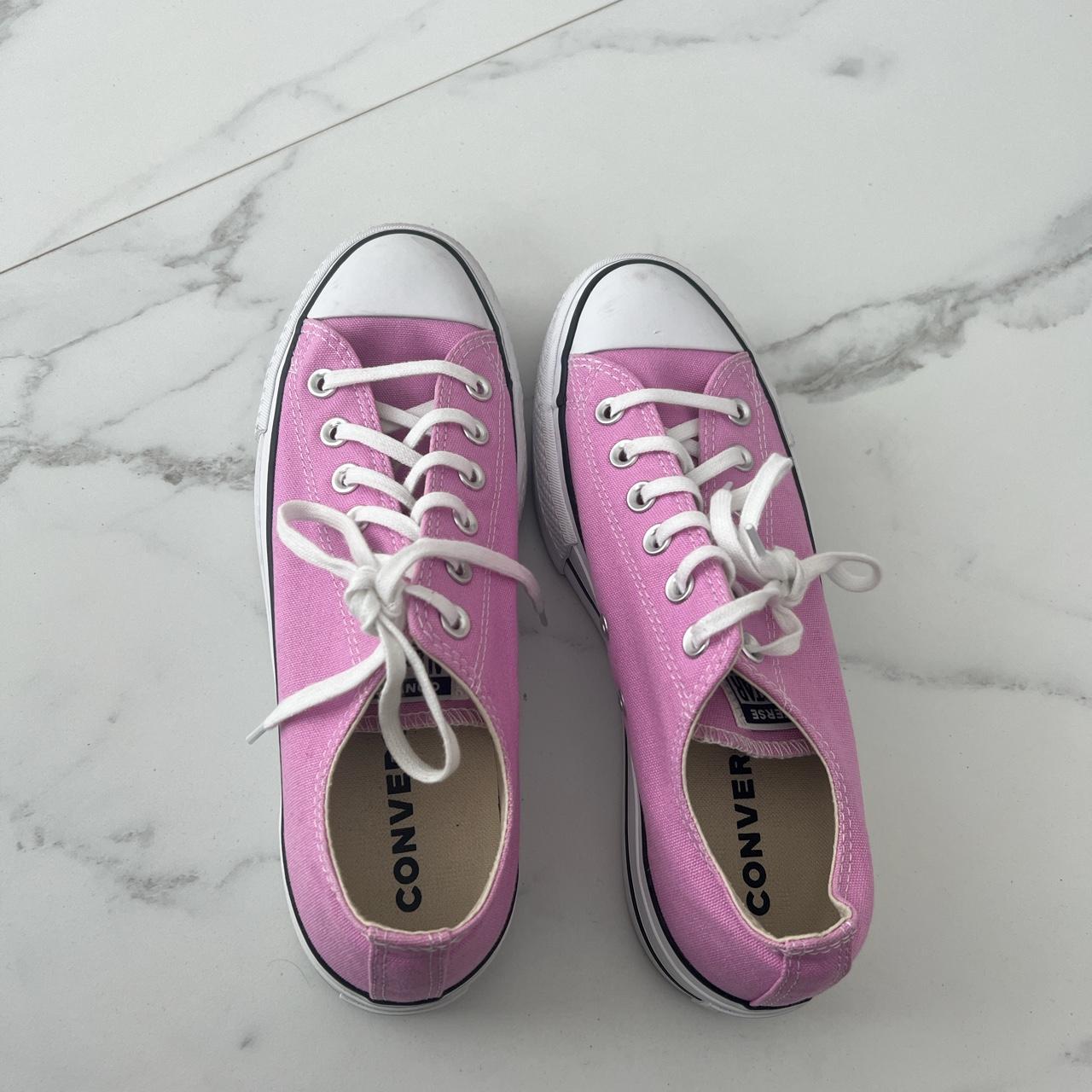 WORN ONCE PLATFORM PINK CONVERSE 🌸💕💖🎀 #converse... - Depop