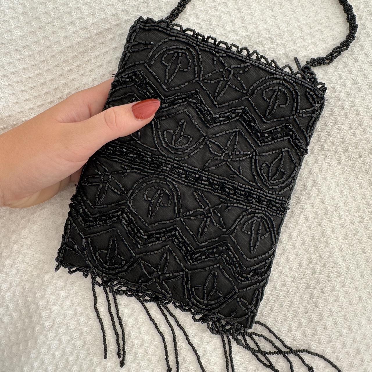 Beaded cross body bag - tassle detail - Depop