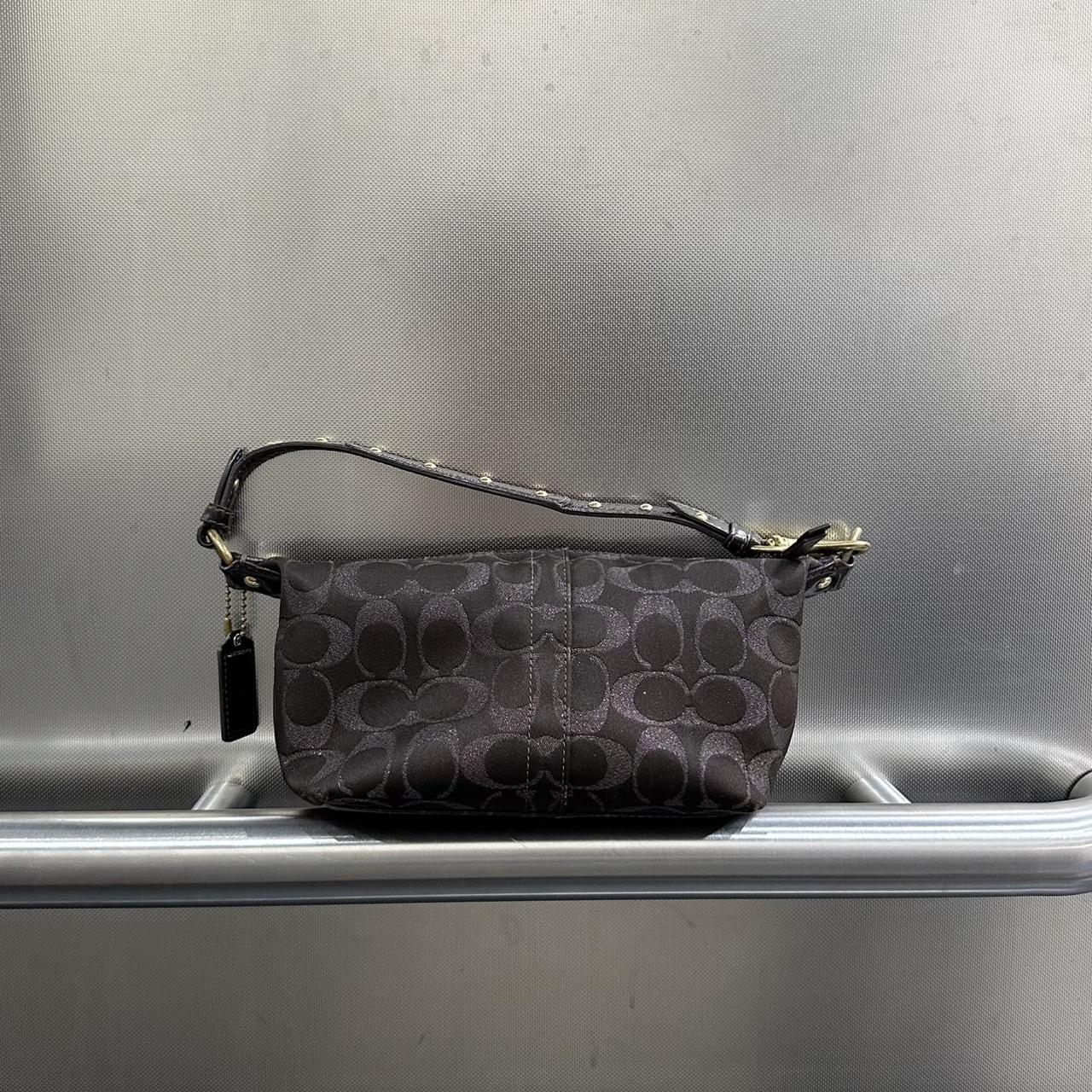 Rare Vintage Coach Mini Monogram Handbag in Dark... - Depop