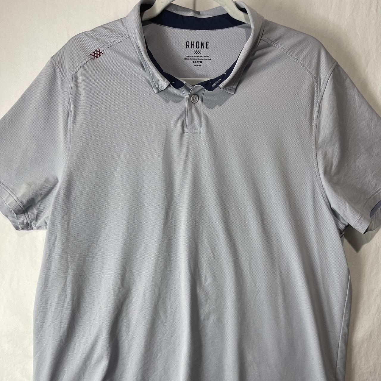 Rhone Polo Shirt Mens Size XL Blue Short Sleeve... - Depop