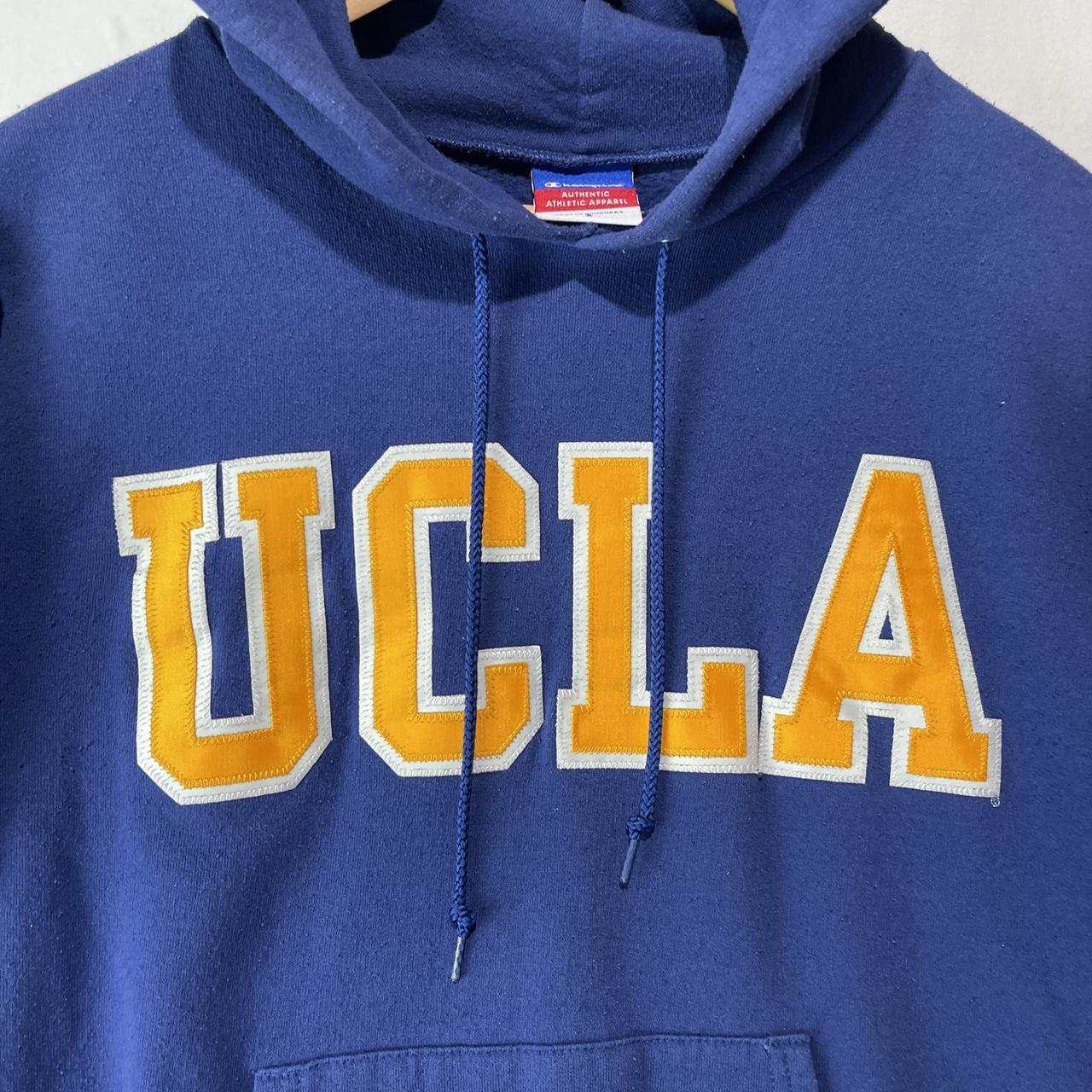 Champion UCLA Bruins Embroidered Logo Hooded Sweater... - Depop