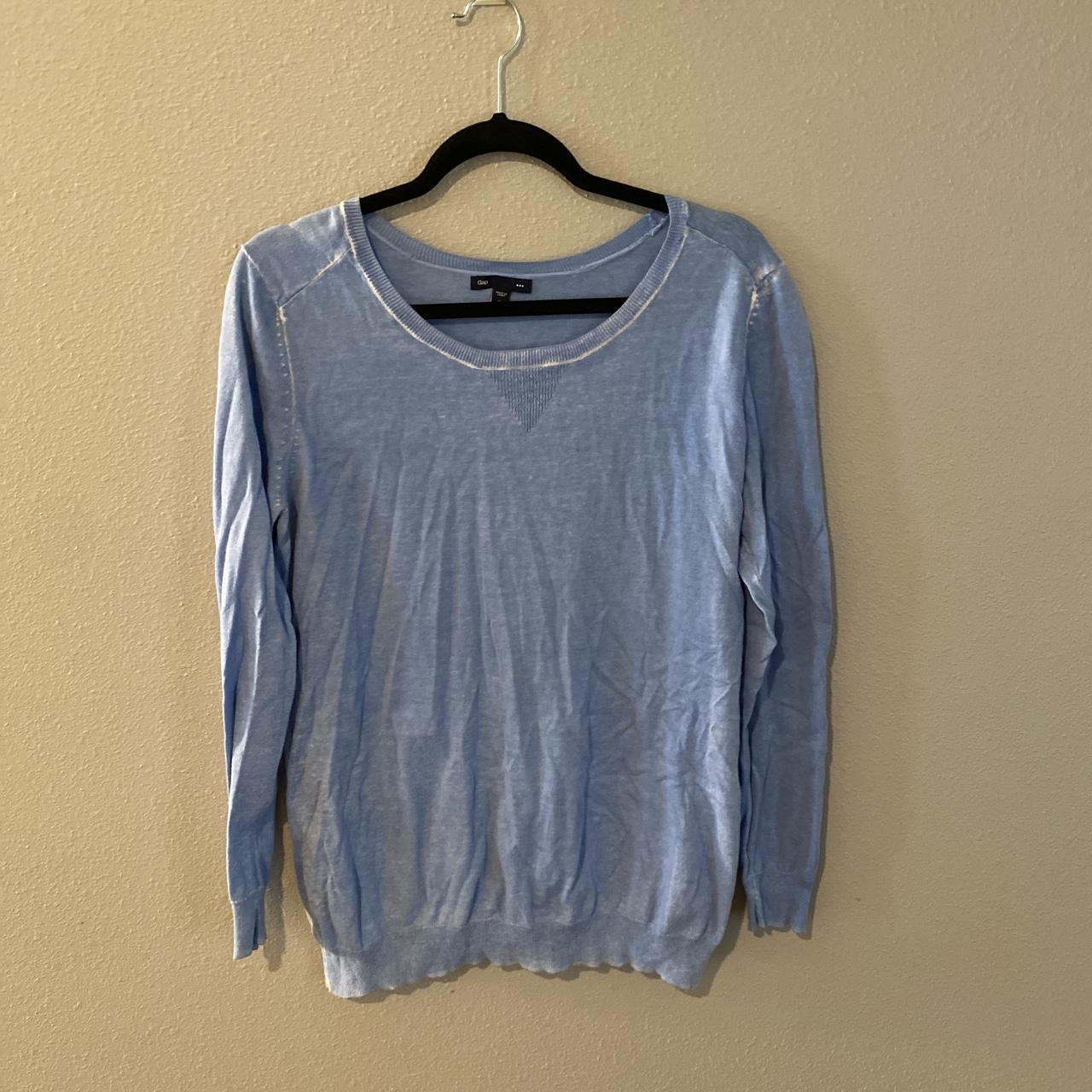 Light Blue Gap sweater, Light weight super comfy... - Depop