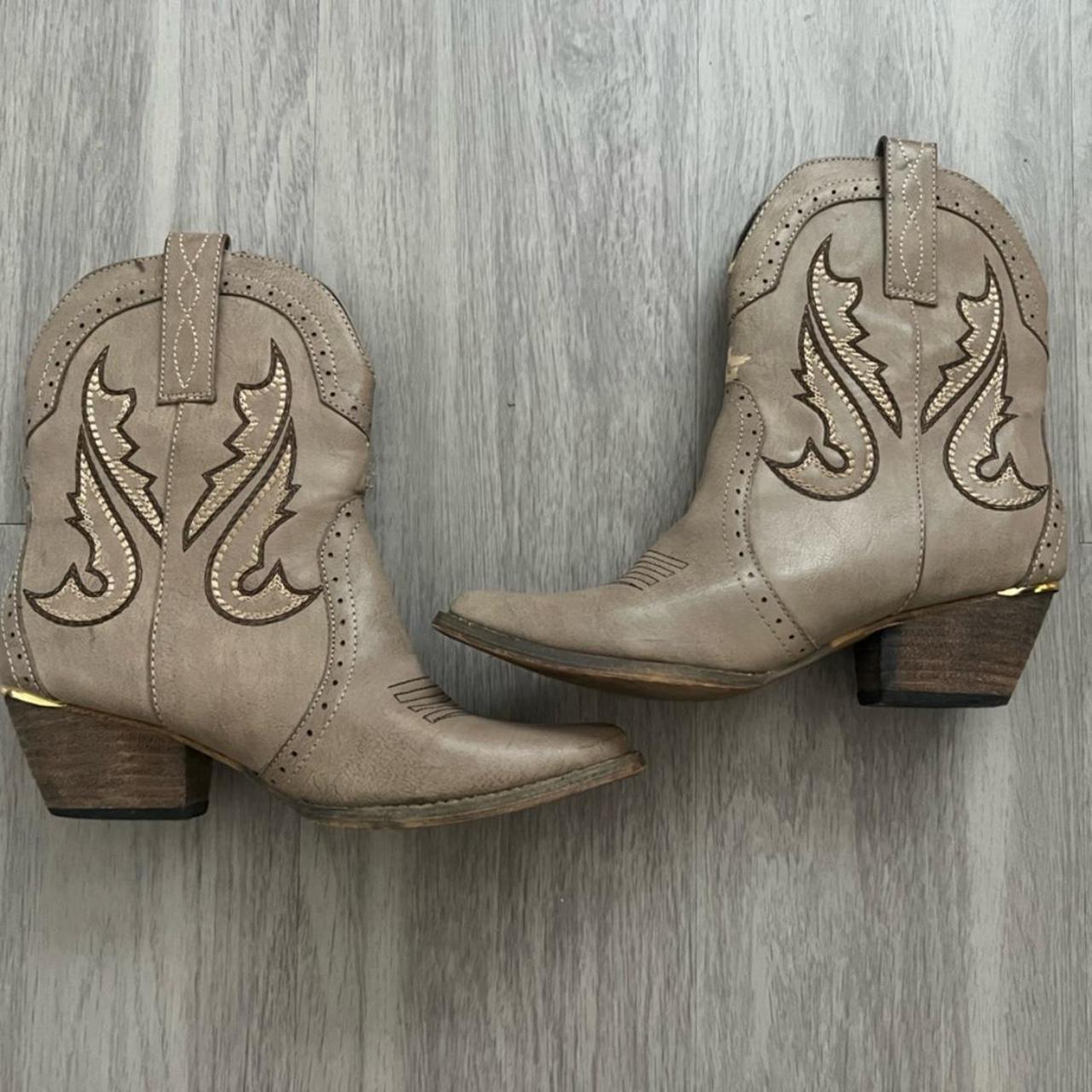 Very volatile western boots Preowned some chip... | Depop