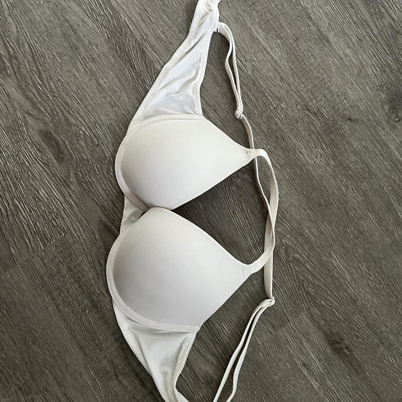 PINK bra in white - Depop