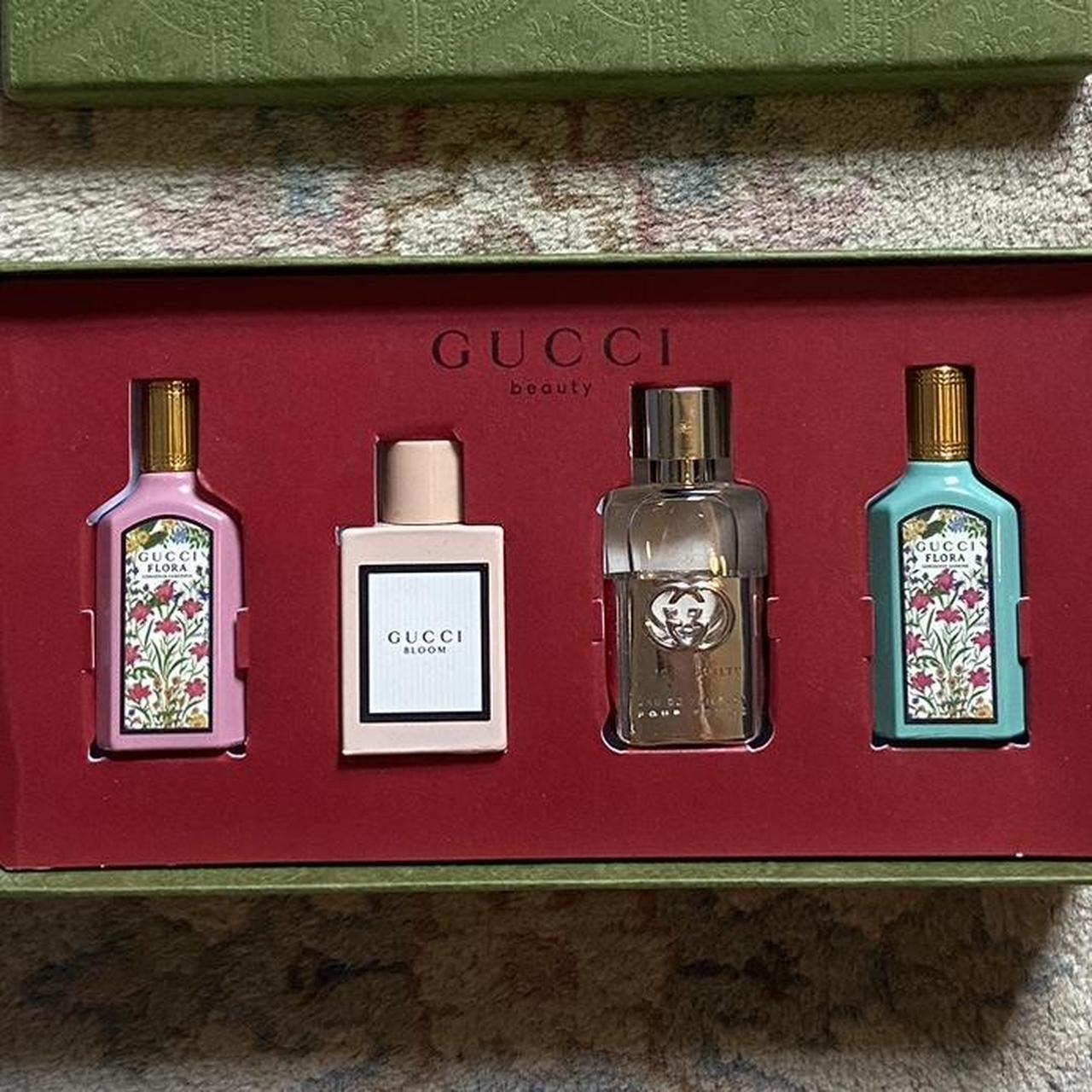 Set of 4 Gucci sample perfume bottles with original... - Depop