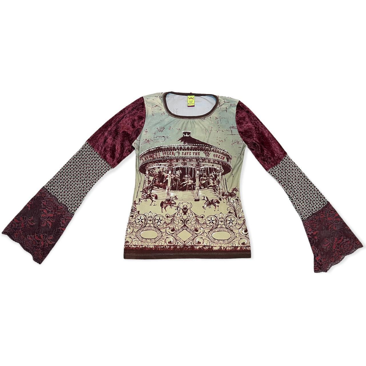 Vintage Save the Queen top 🎠🎠🎠 Size L but would... - Depop