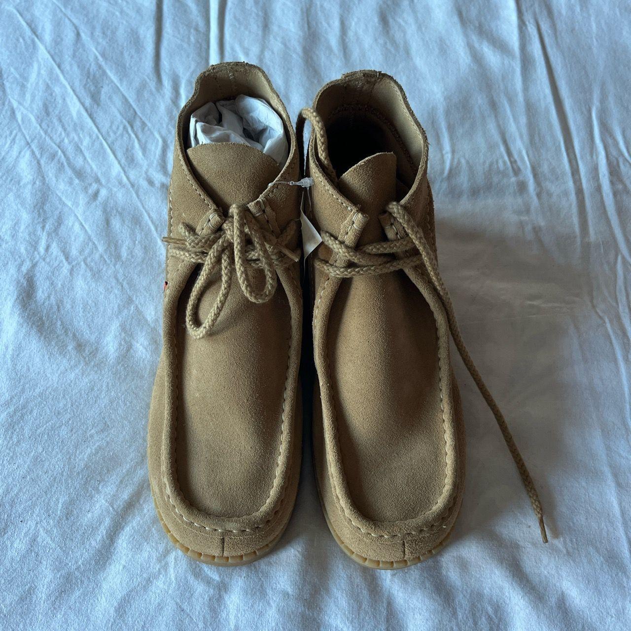 Levi's Beige Vegetable-Tanned Leather Shoes With... - Depop