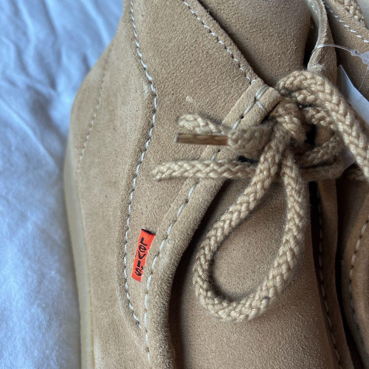 Levi's Beige Vegetable-Tanned Leather Shoes With... - Depop