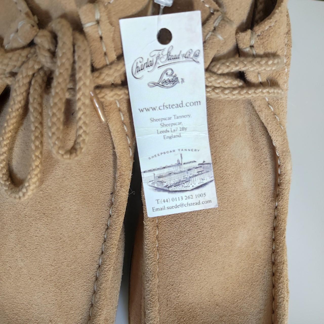 Levi's Beige Vegetable-Tanned Leather Shoes With... - Depop