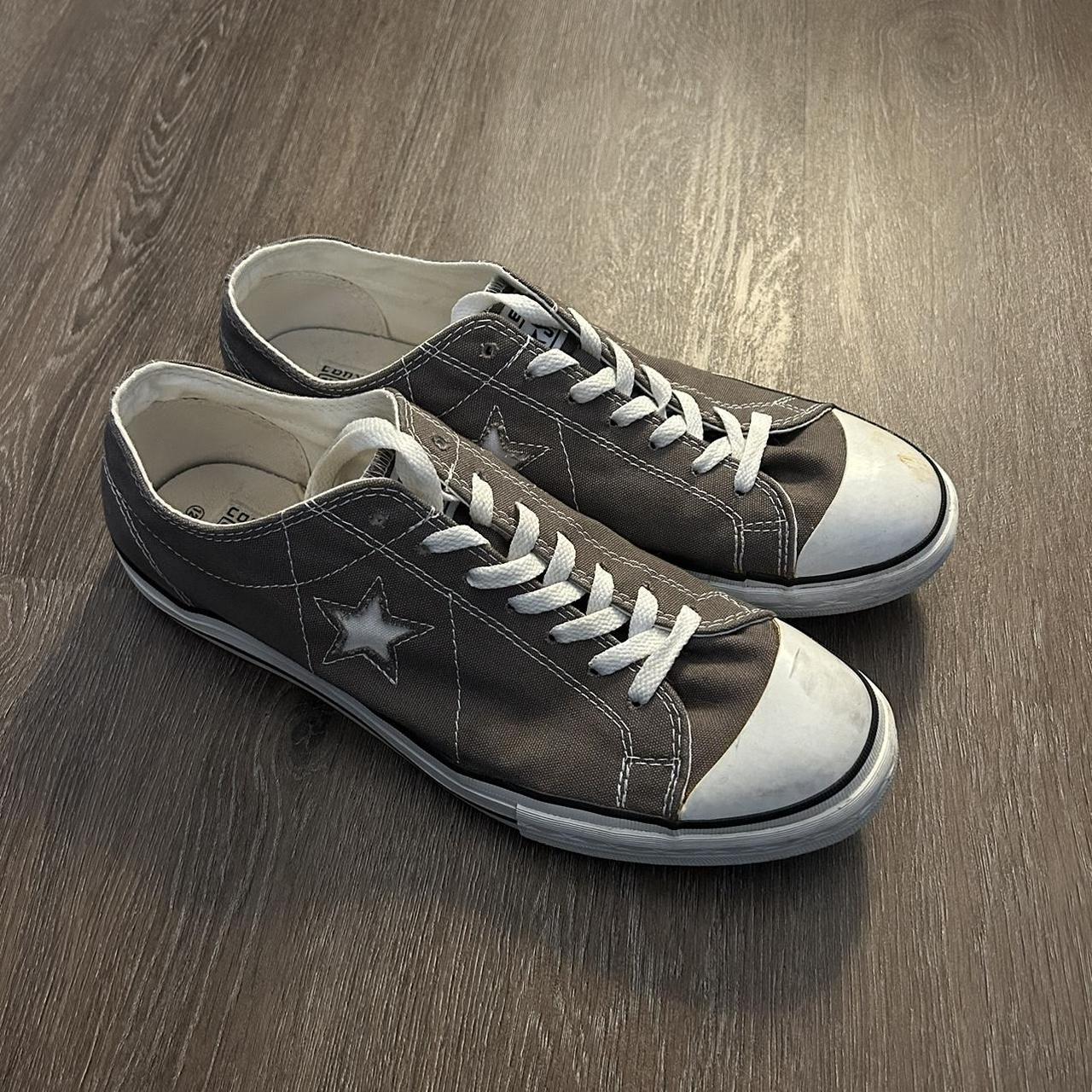 Converse size 12 mens gray One Star canvas shoes - Depop
