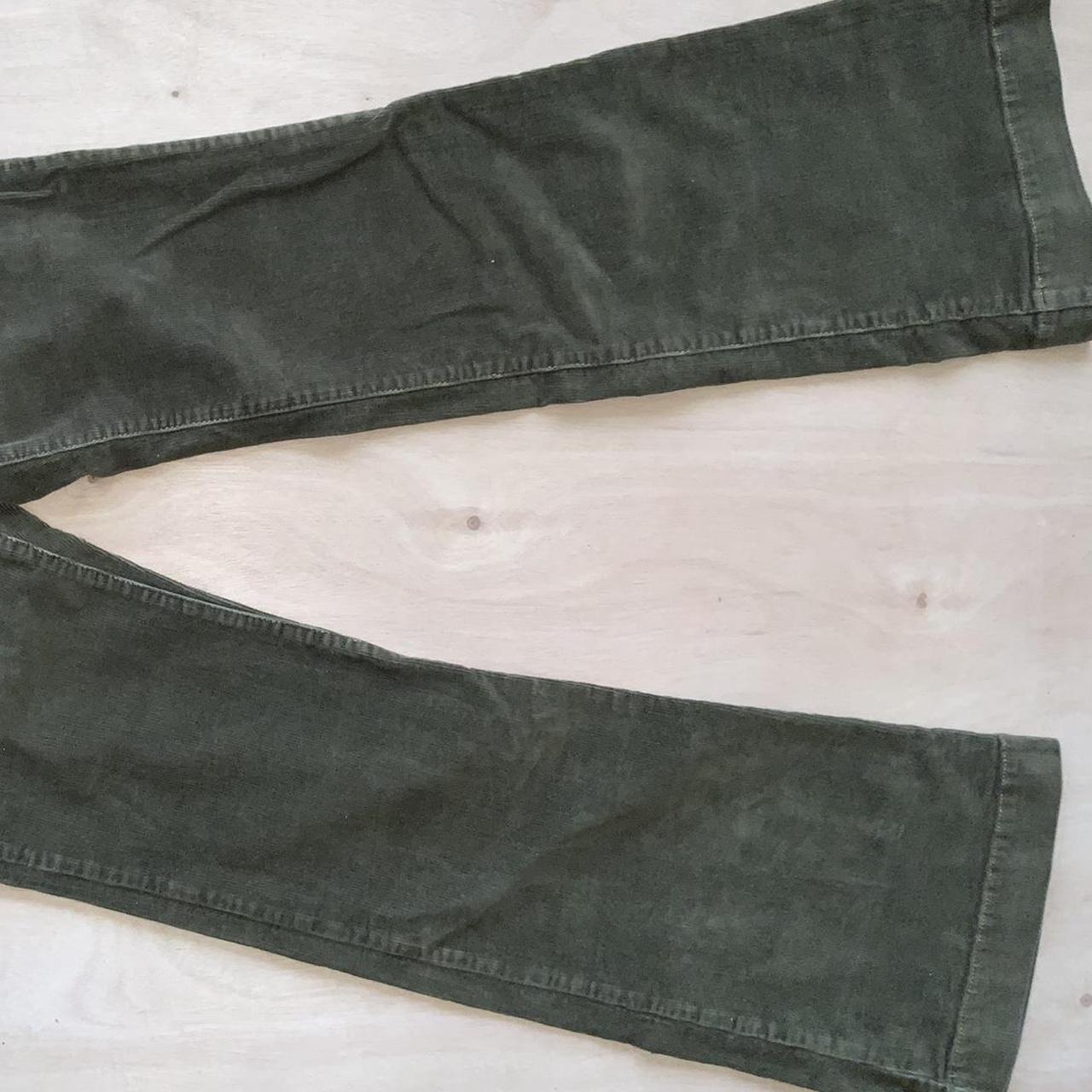 Low rise, Corduroy, army green pants! So cute and... - Depop