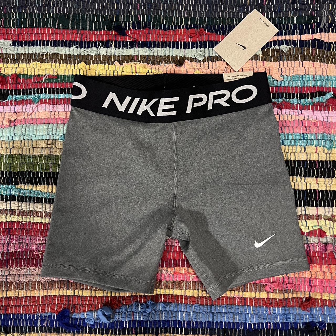 Brand new with tags grey nike pro shorts, never been... - Depop